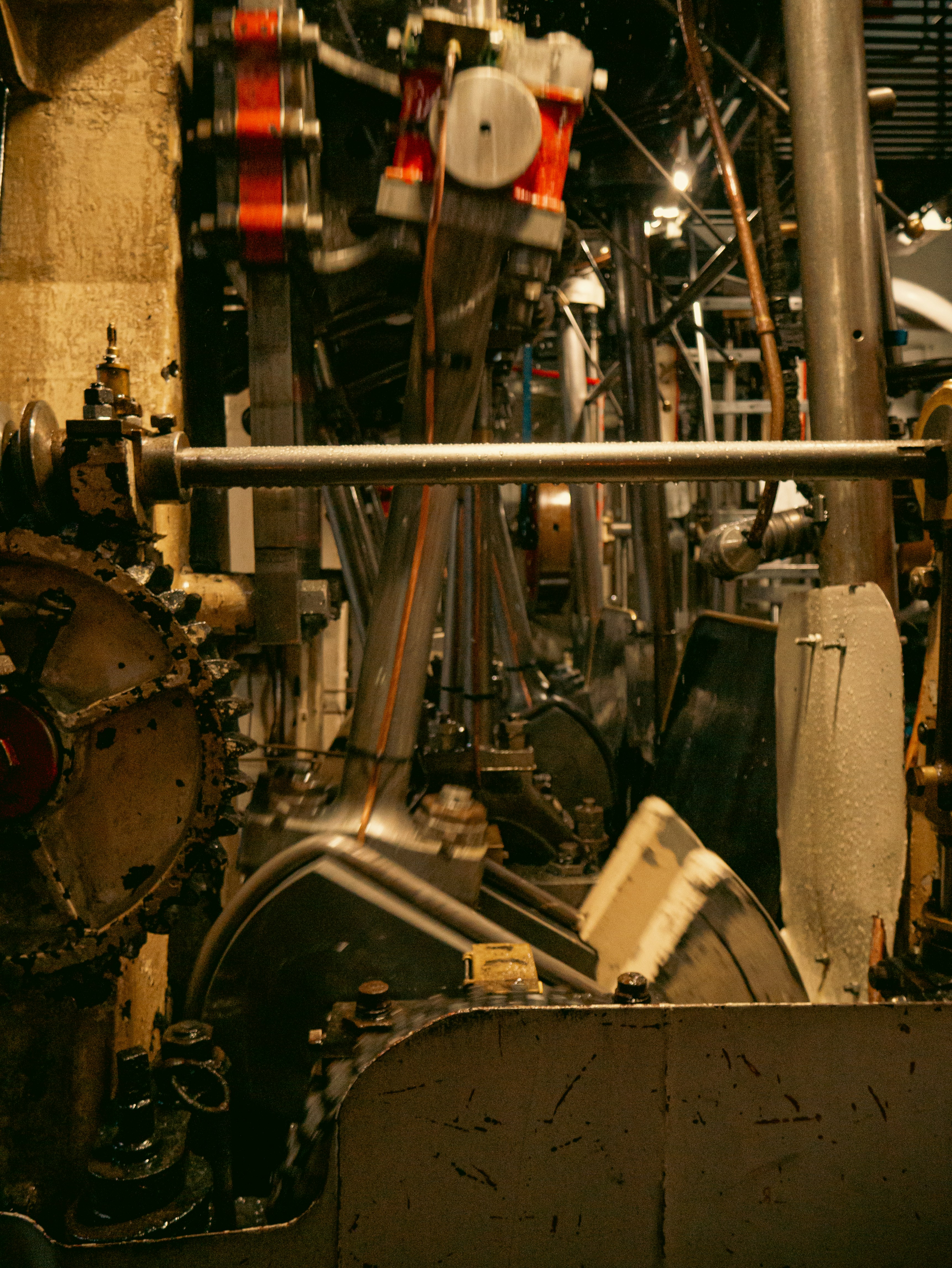 Rusted Constellation: A Maze of Gears and Pipes in Low Light Factory