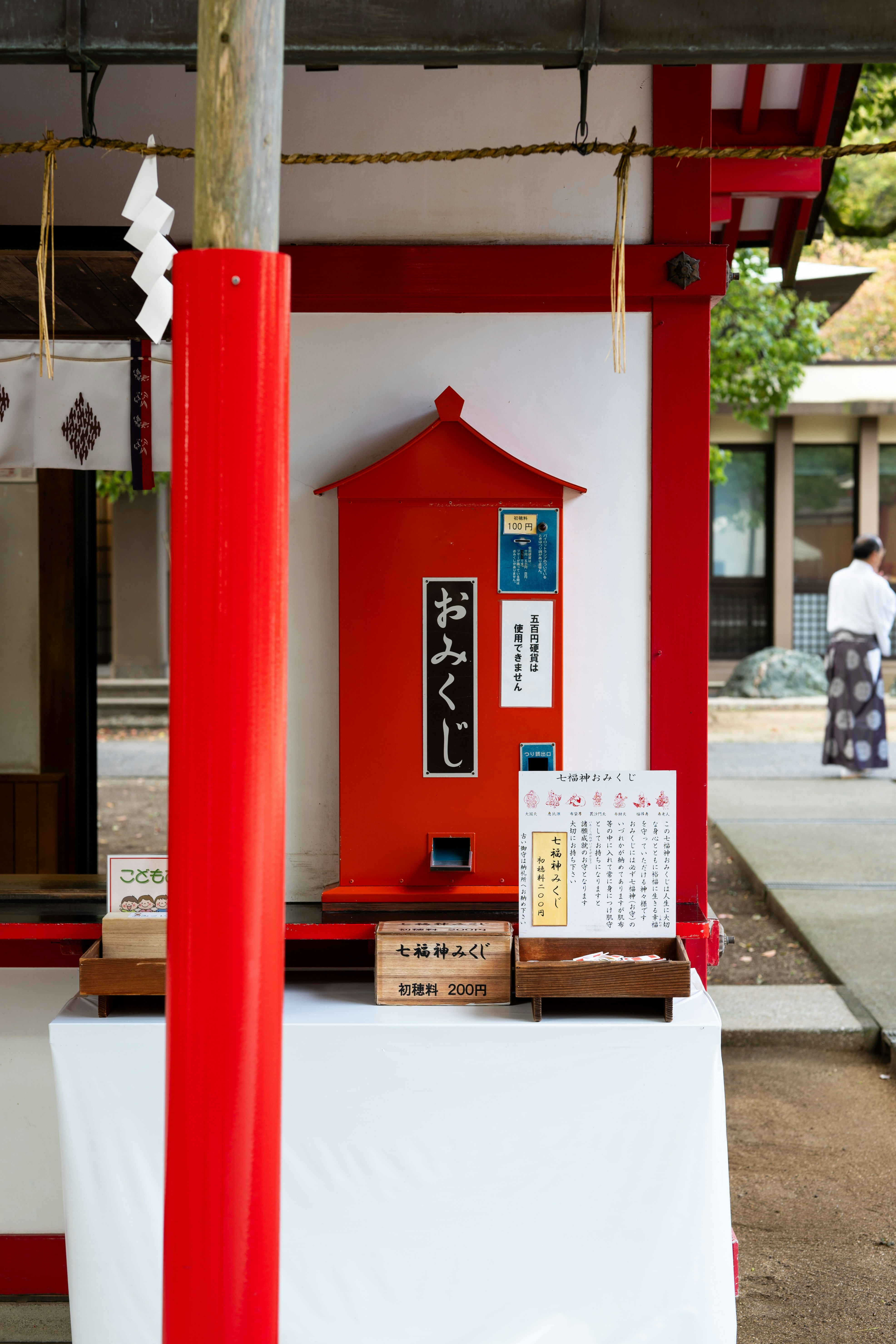 Red Shrine Box: A Quiet Moment at the Japanese Temple