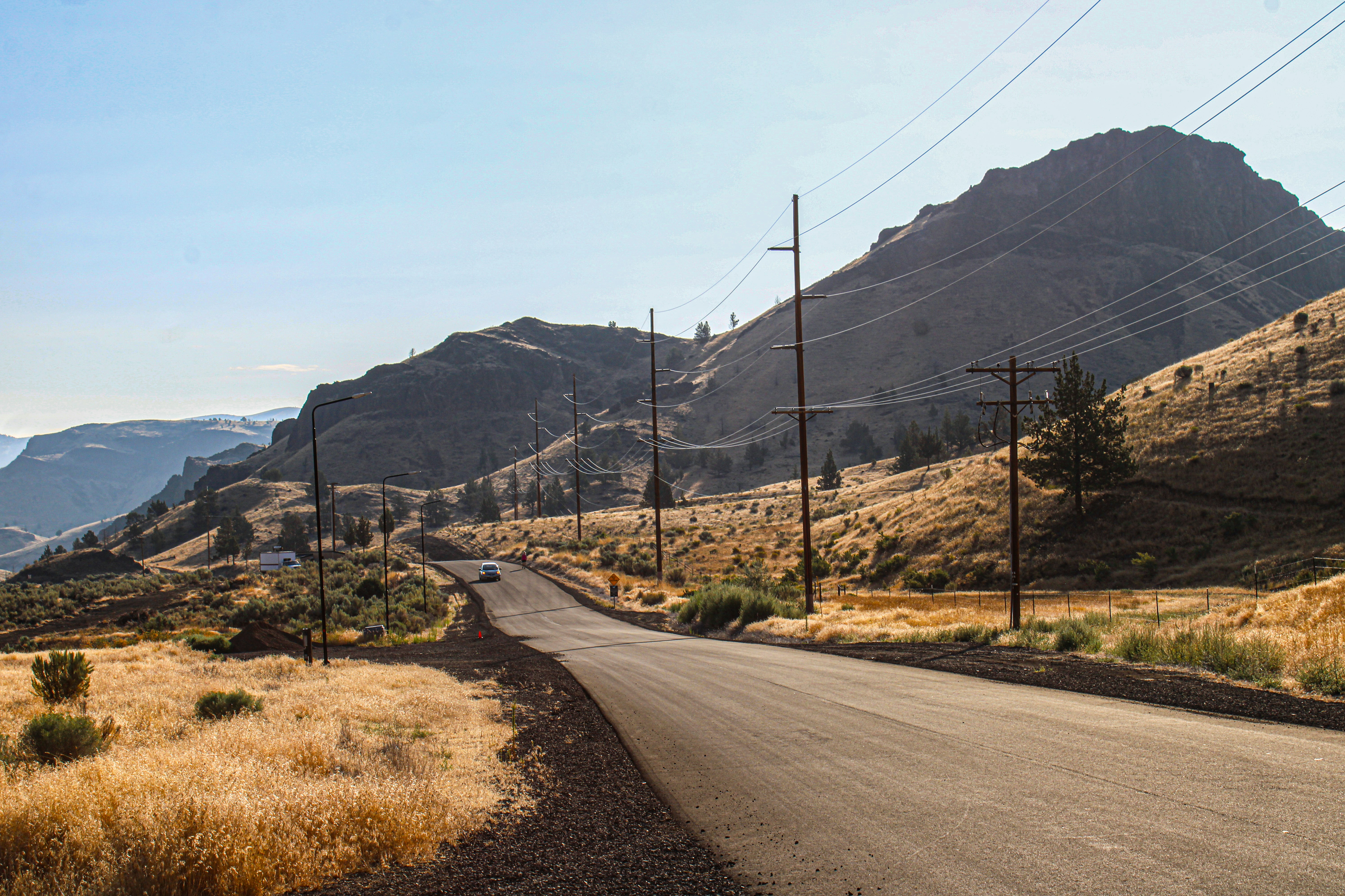 Desert Road Toward the Shadowed Hill