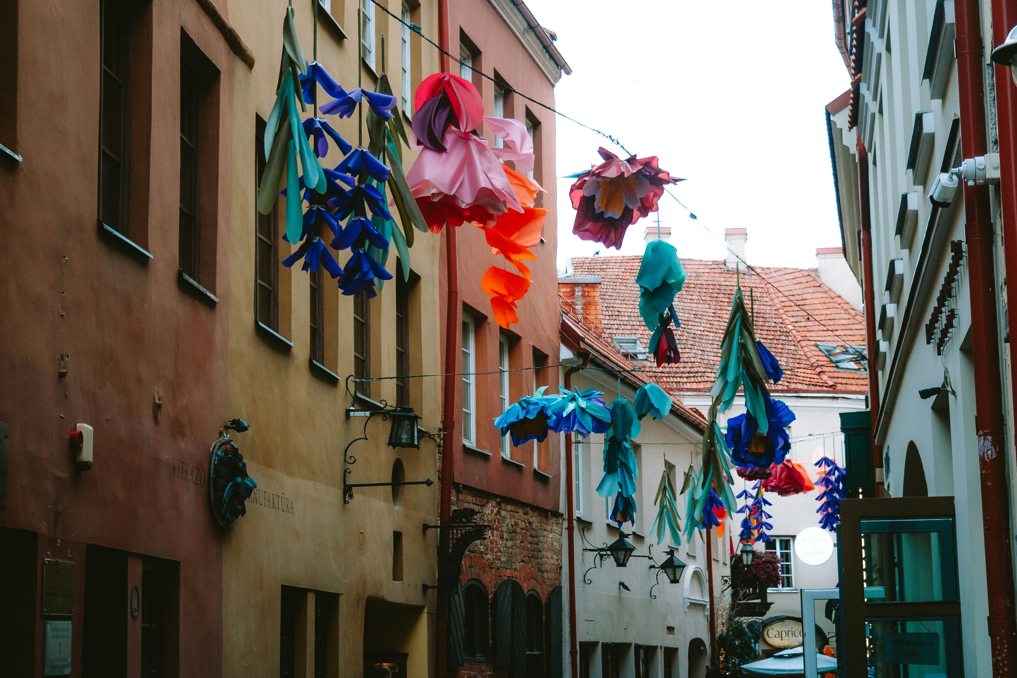 Decorated street in Lithuania