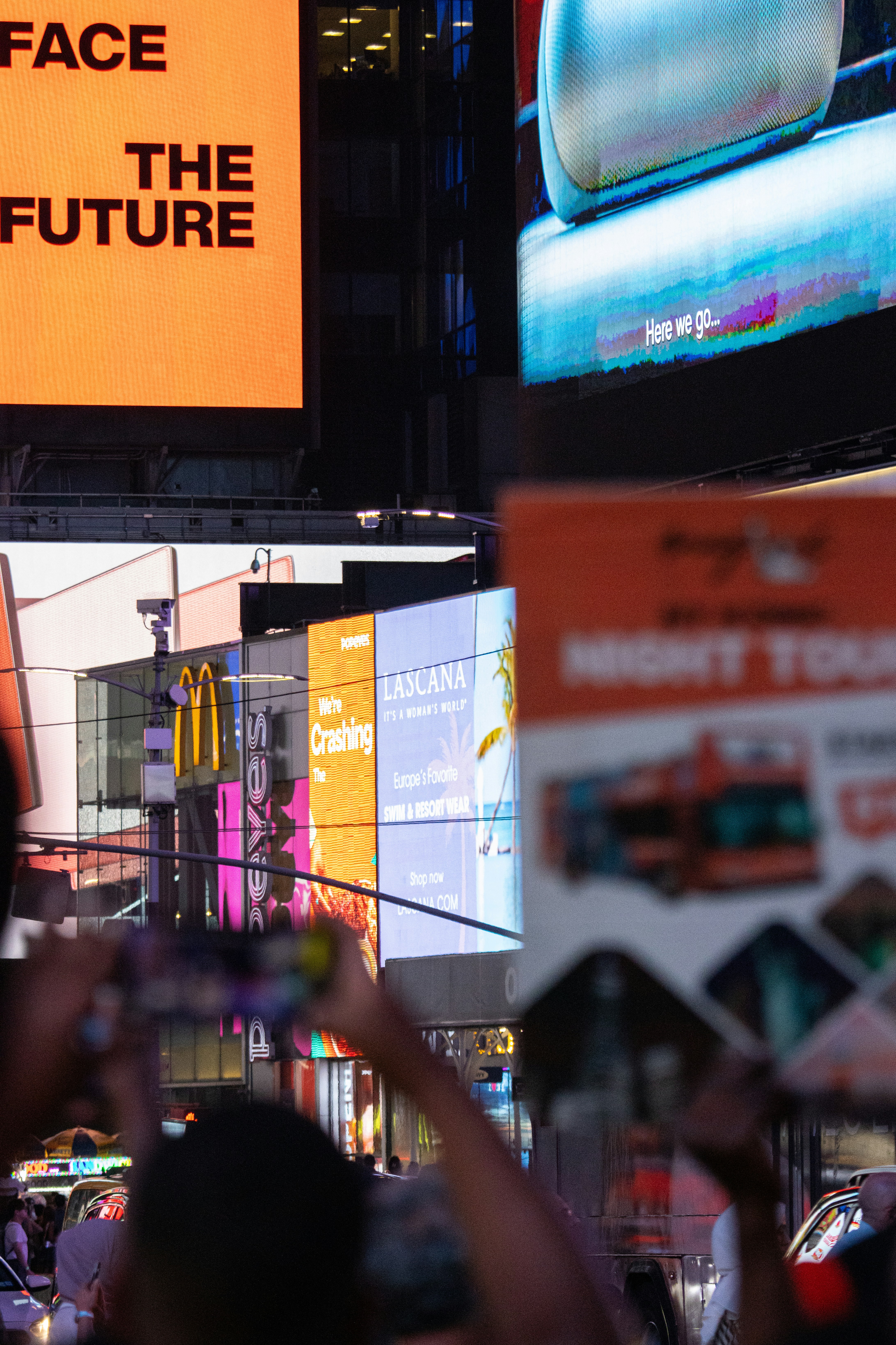 Face the Future in Neon: A Times Square Billboard Moment