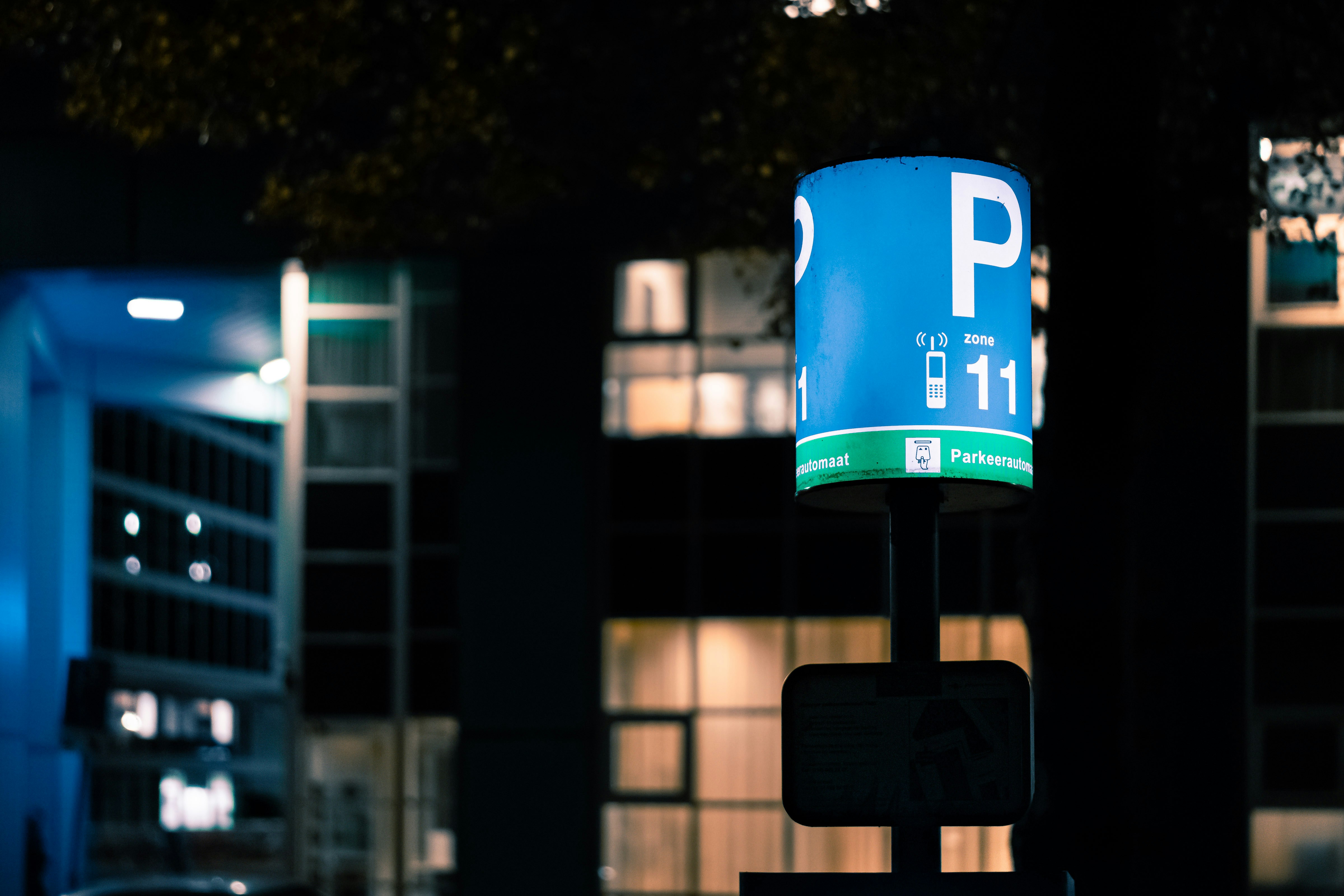 Neon Serenity: The Urban Parking Beacon