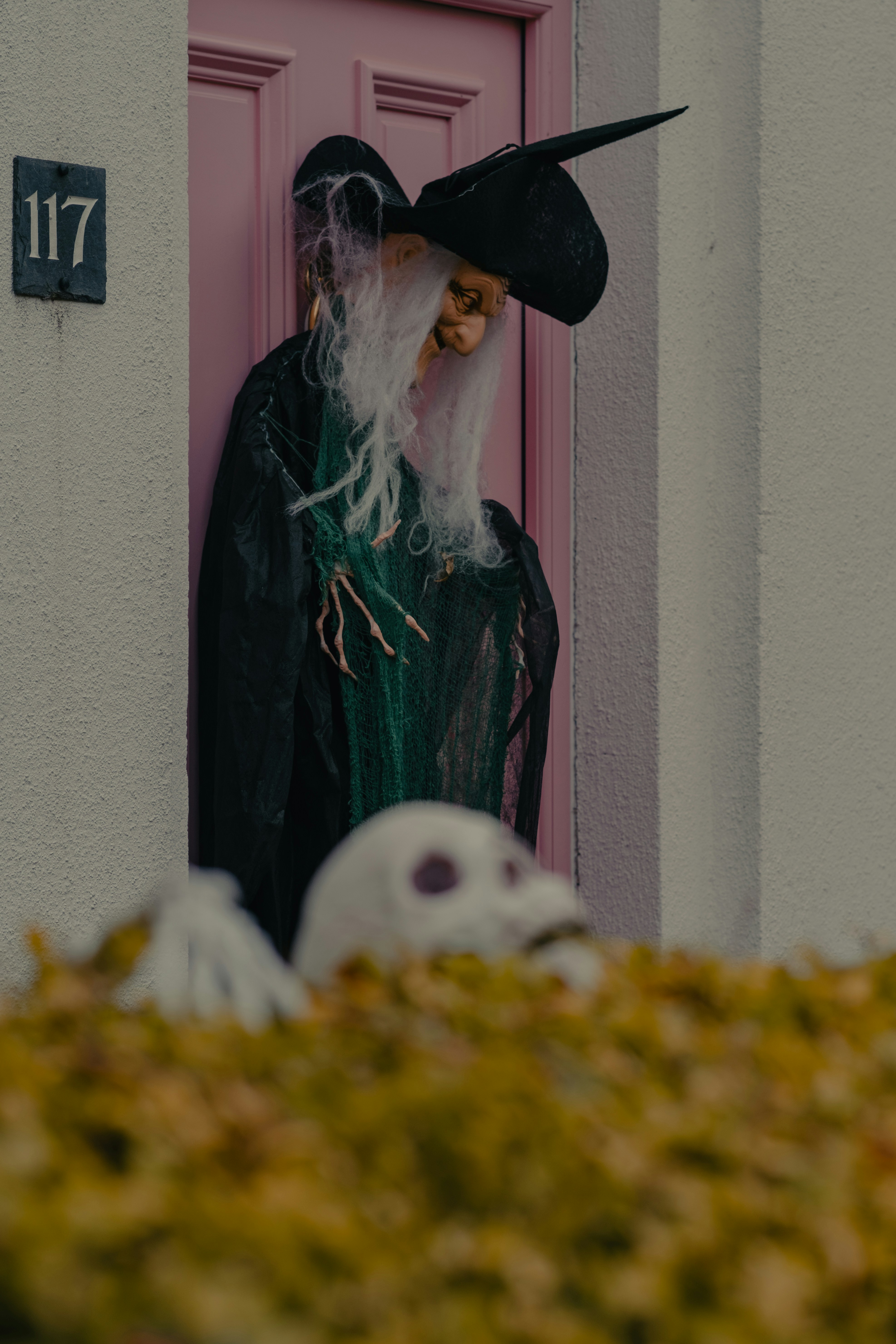 A man dressed as a wizard standing in front of a door photo – Free ...