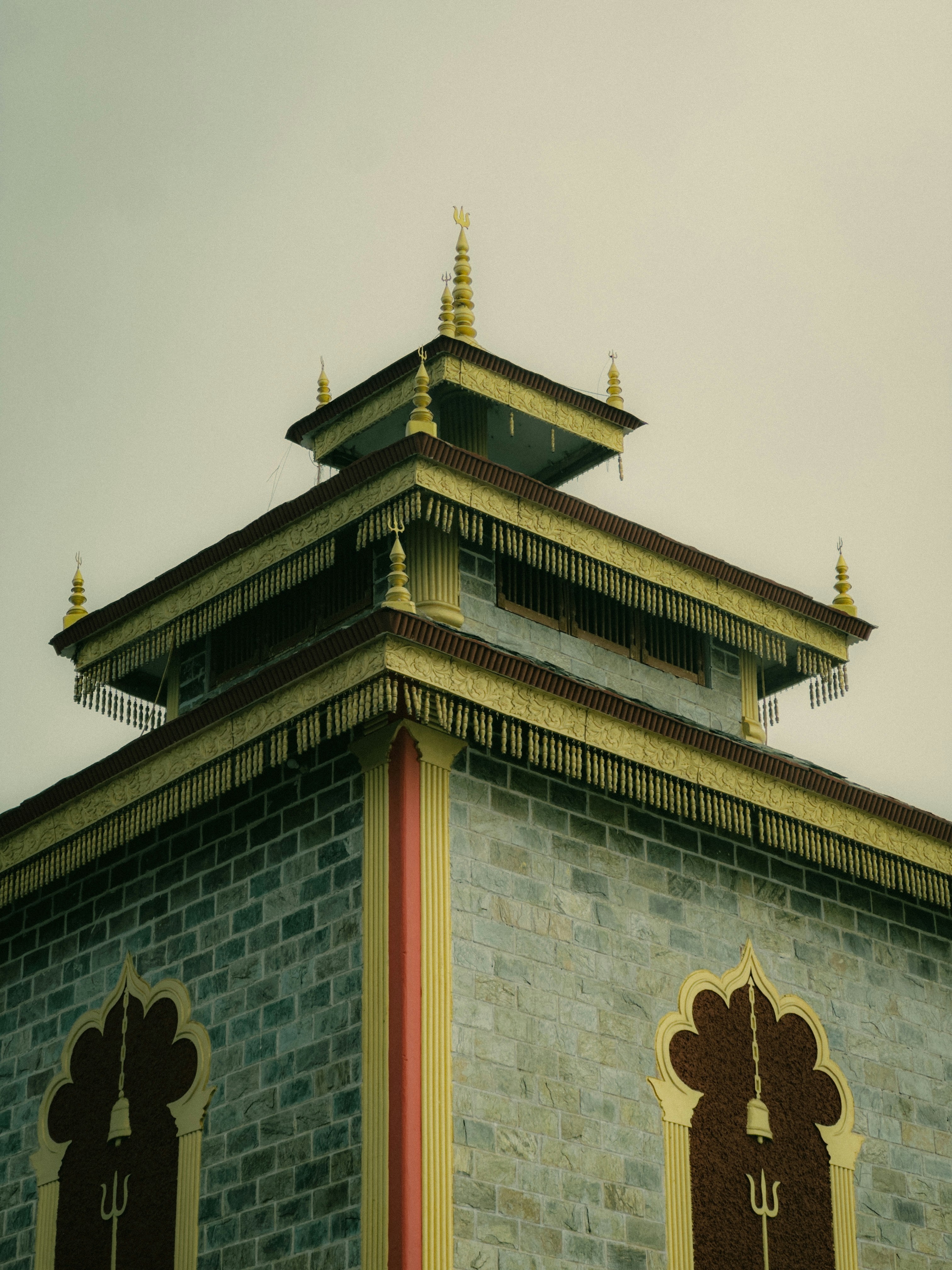 Gold-Topped Pagoda Crown: A Quiet Temple Corner