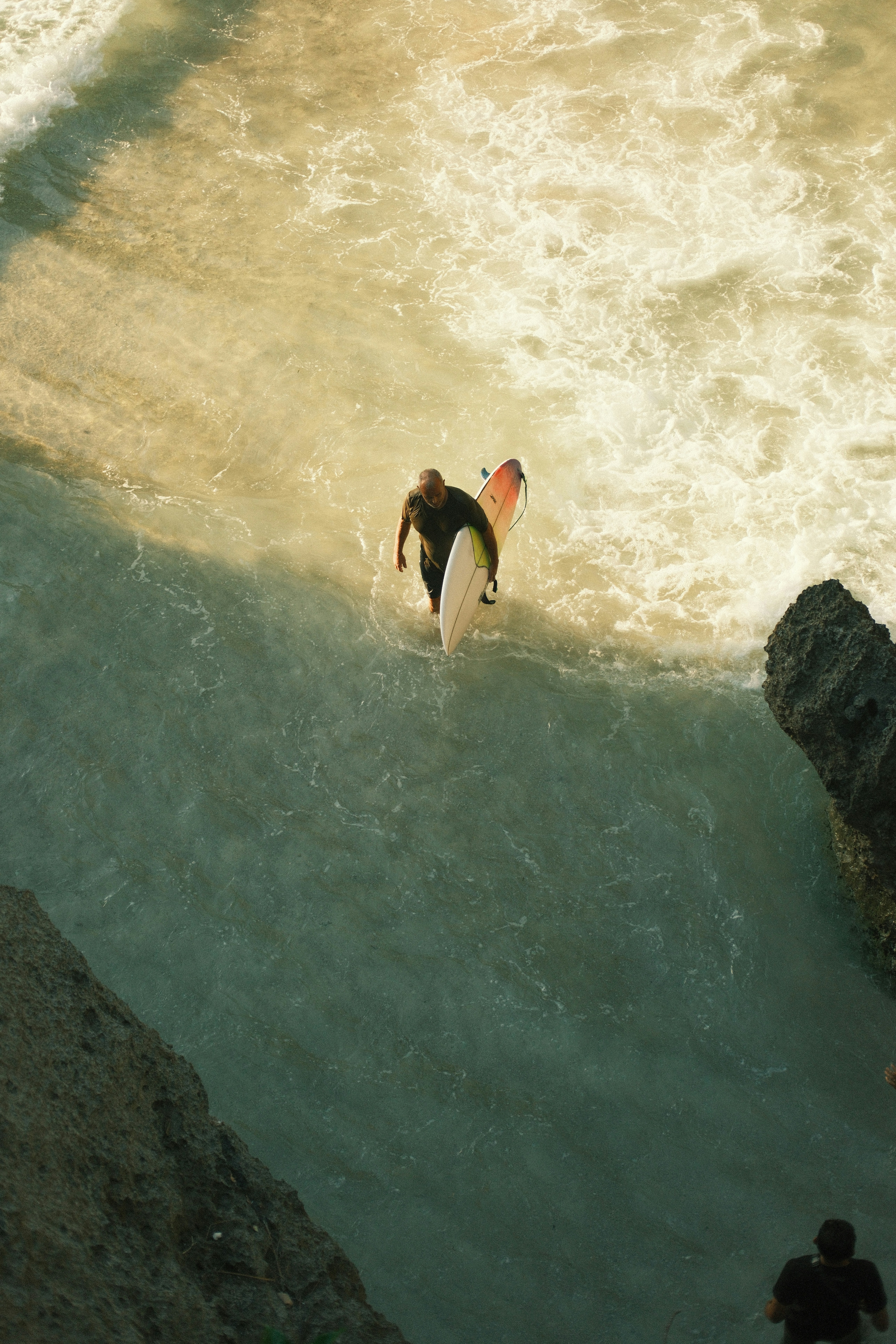 Edge of the Break: Aerial Surfing Through a Sunlit Turquoise Channel