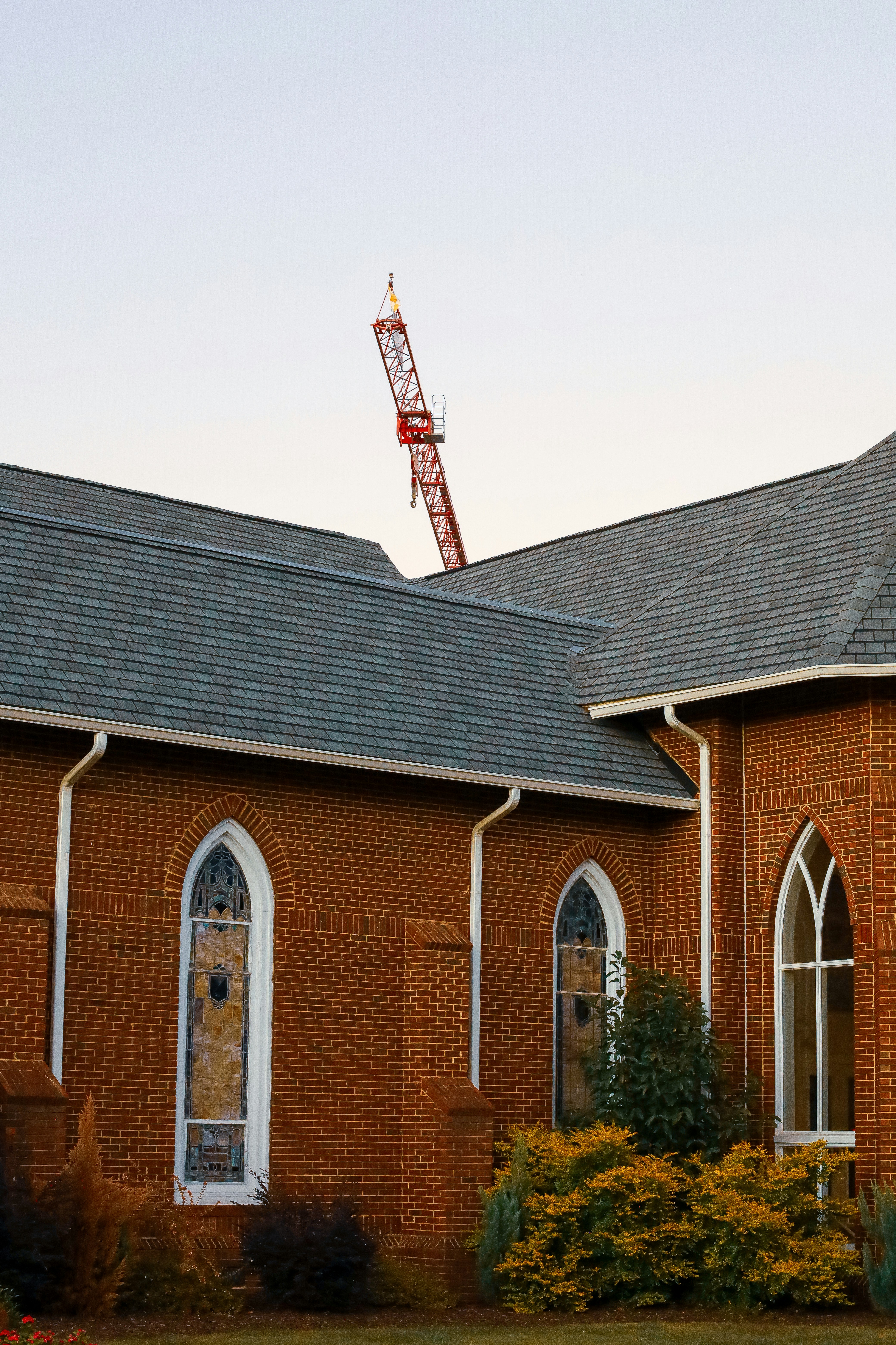 Crane Over the Brick Sanctuary