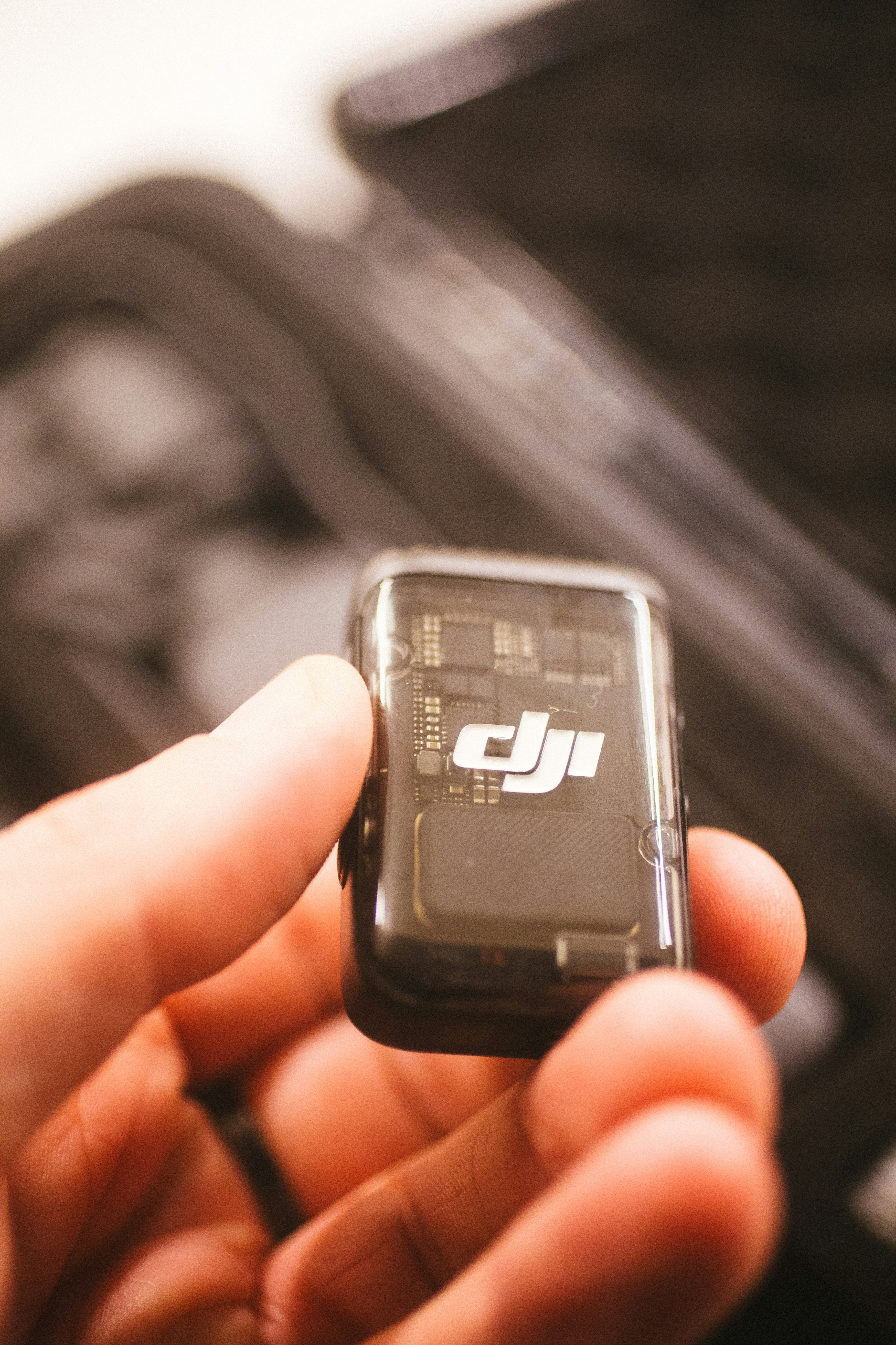 Hand-Held DJI Module: A Close-Up on Compact Circuitry