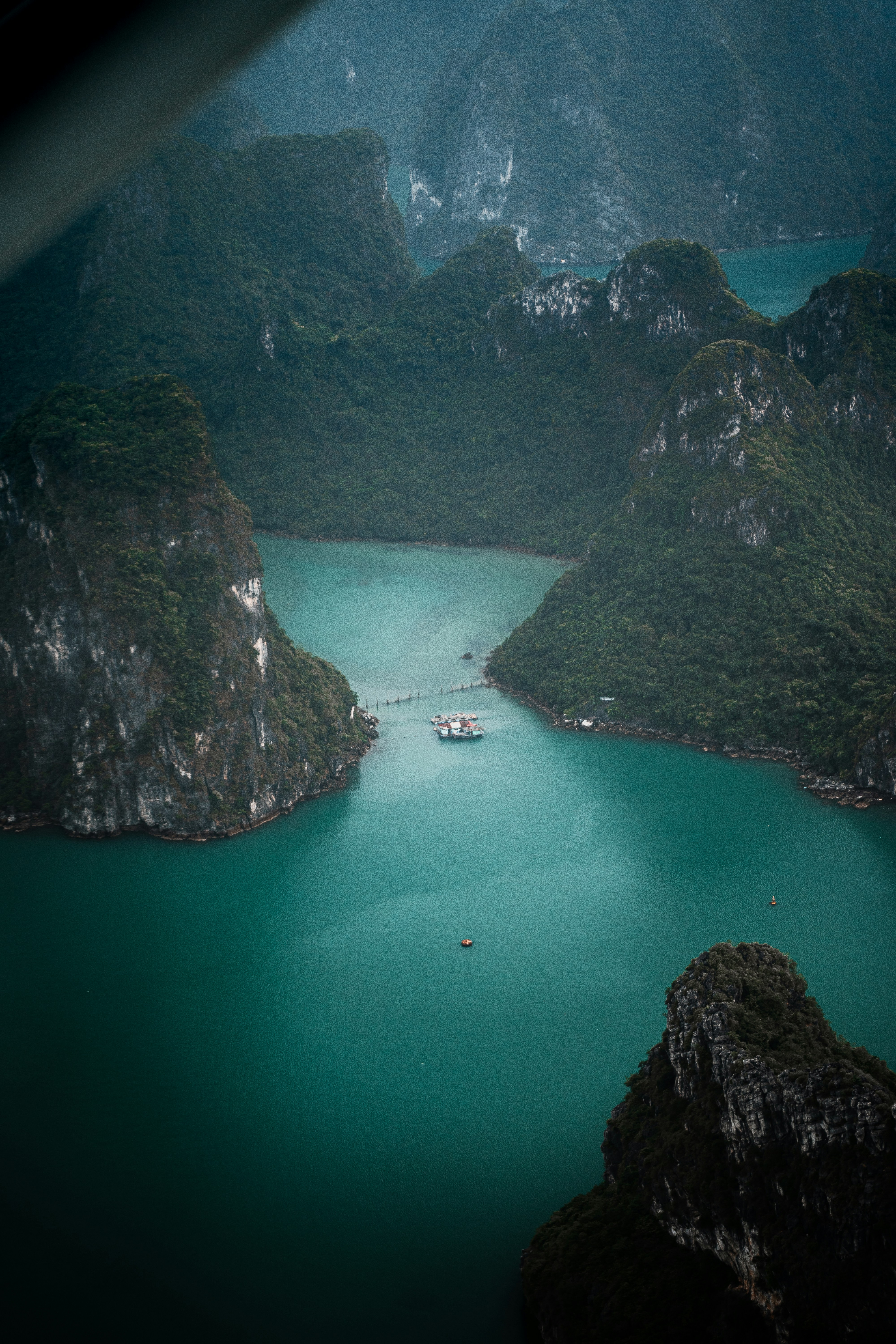 Emerald Inlet Between Limestone Giants