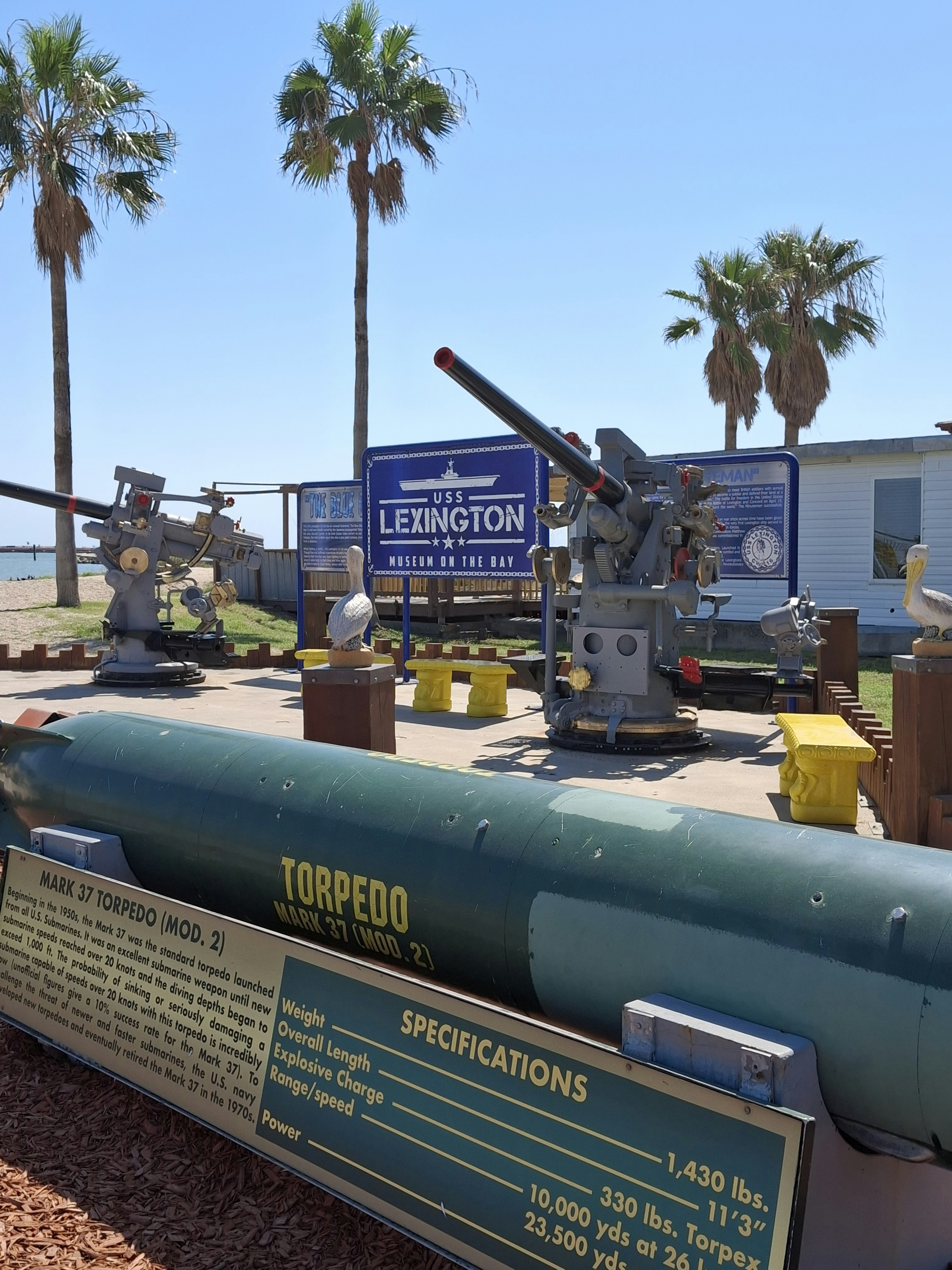 Turreted Thunder: Naval Gun Display by the Coast