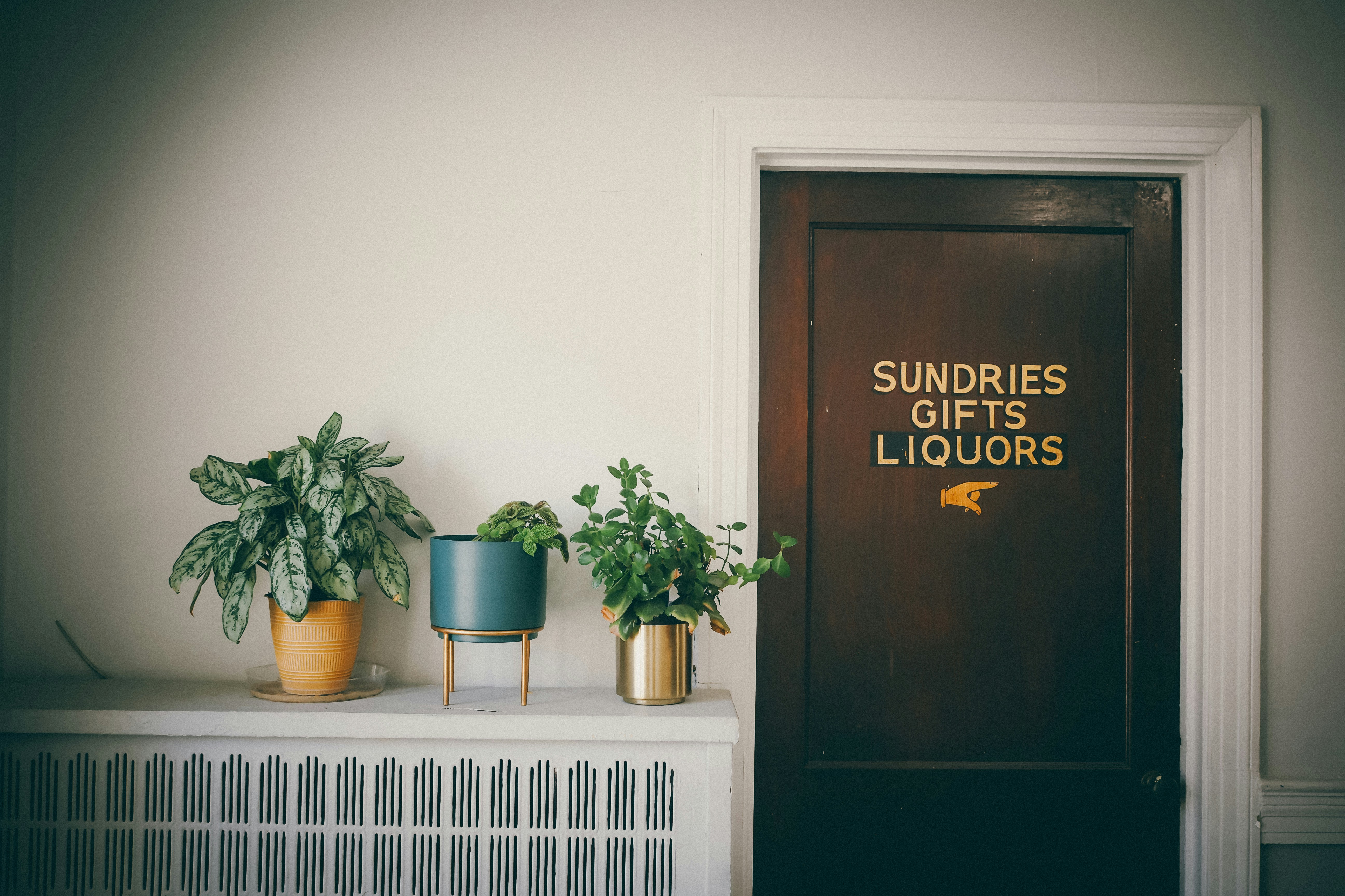 A door with a sign that says sundries gifts liquors photo – Free Hot ...