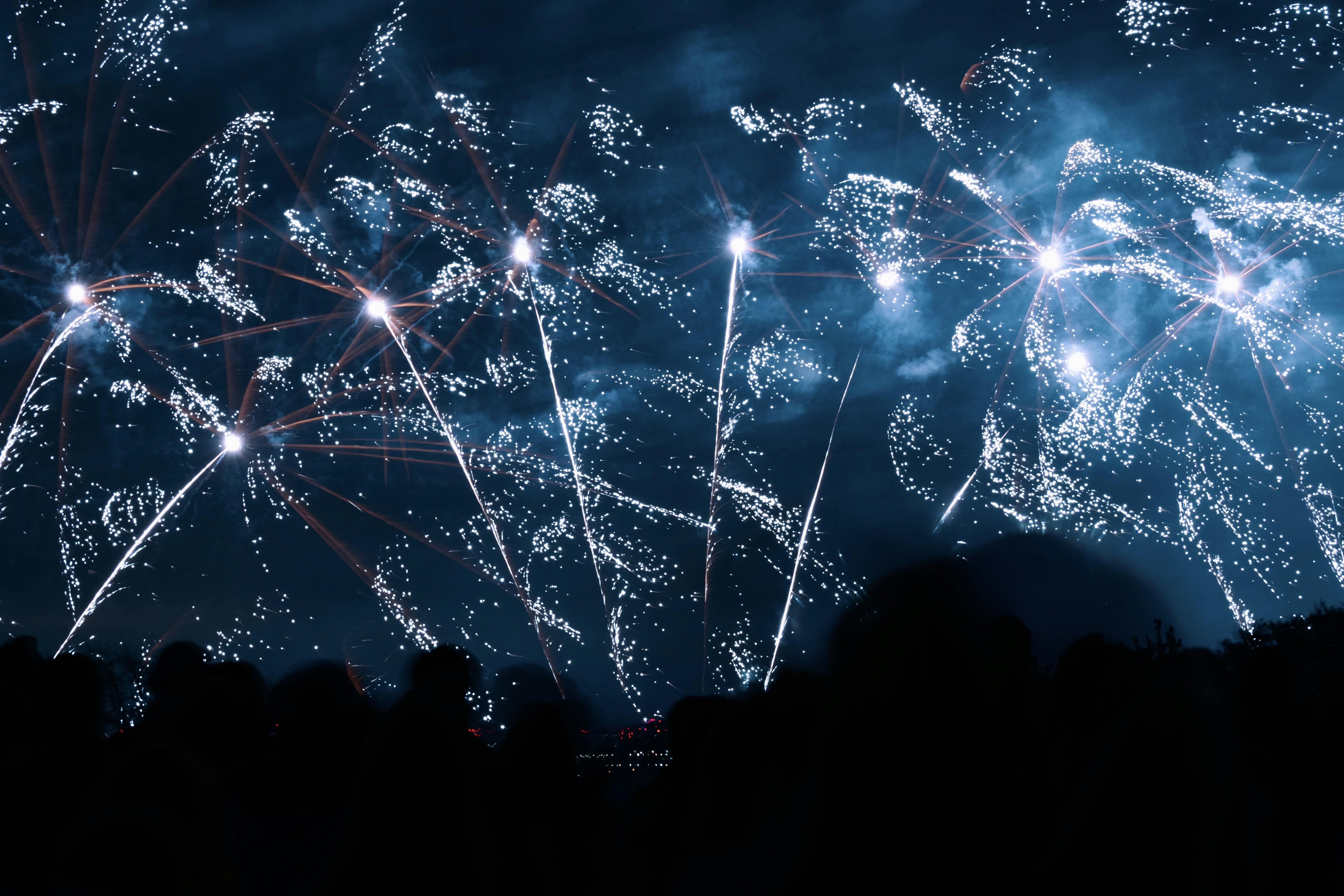 A large fireworks is lit up in the night sky photo – Free Alexandra ...