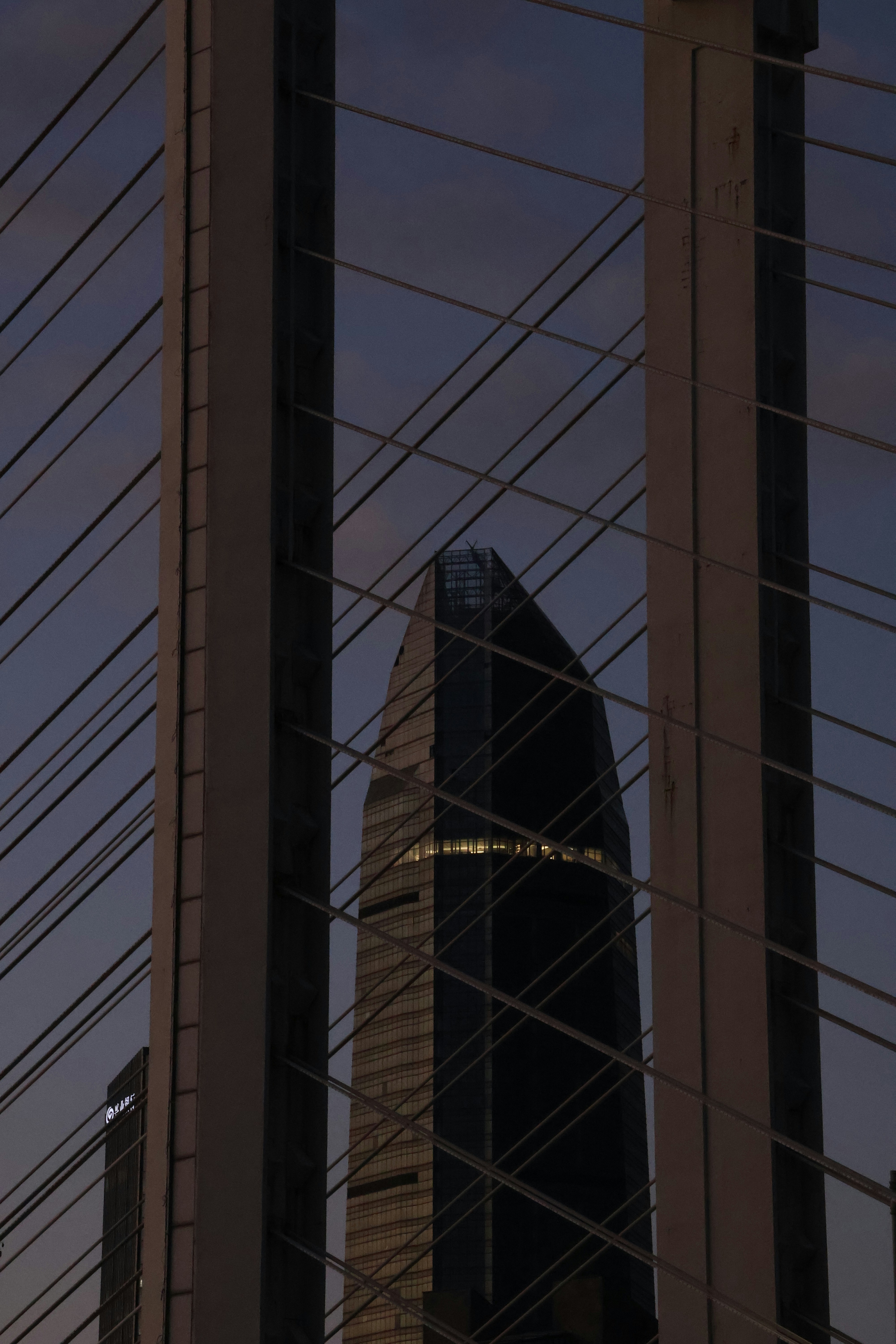 A view of a very tall building from across the street photo – Free ...