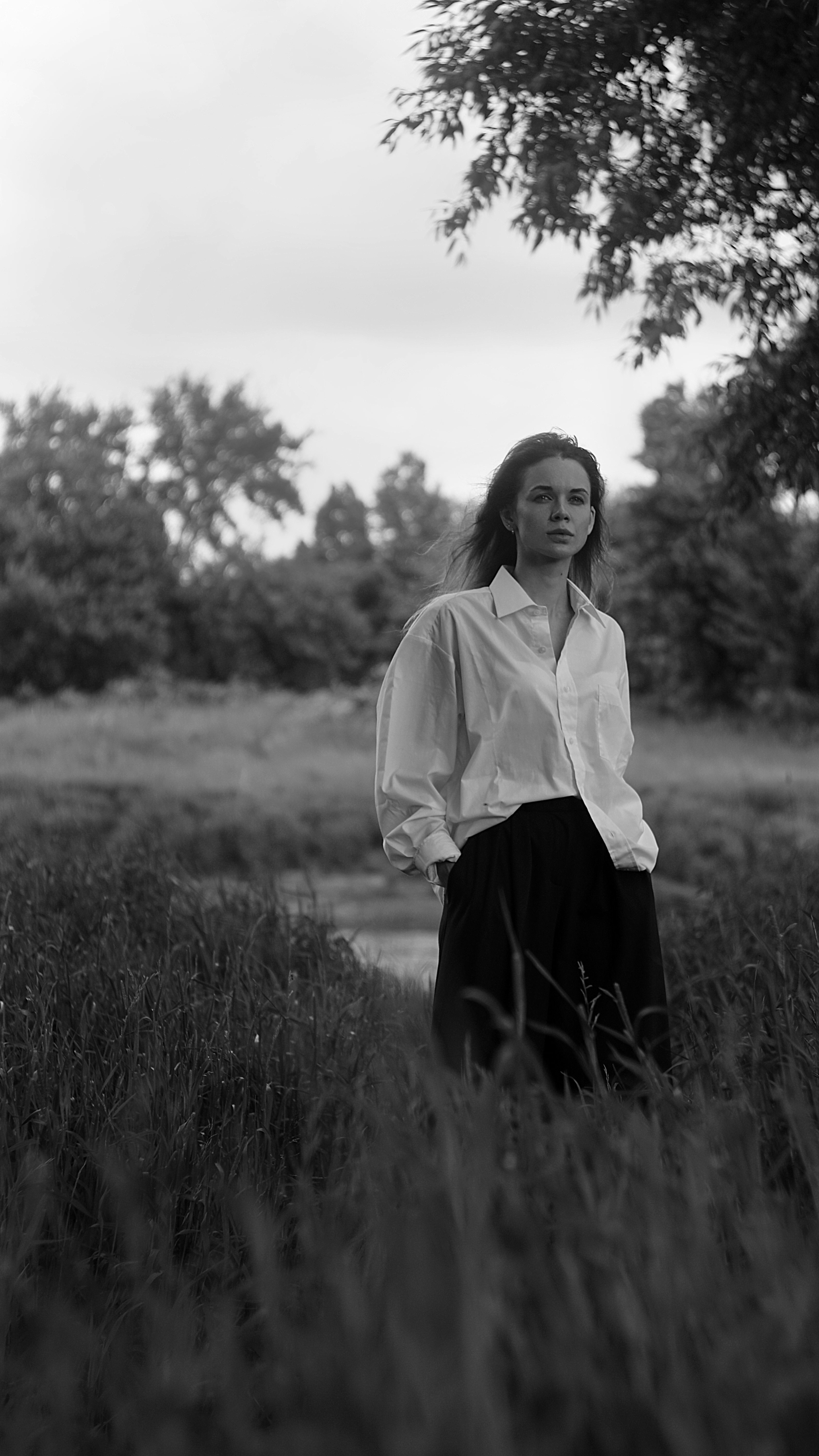Whispers of Nature: A Portrait in Monochrome