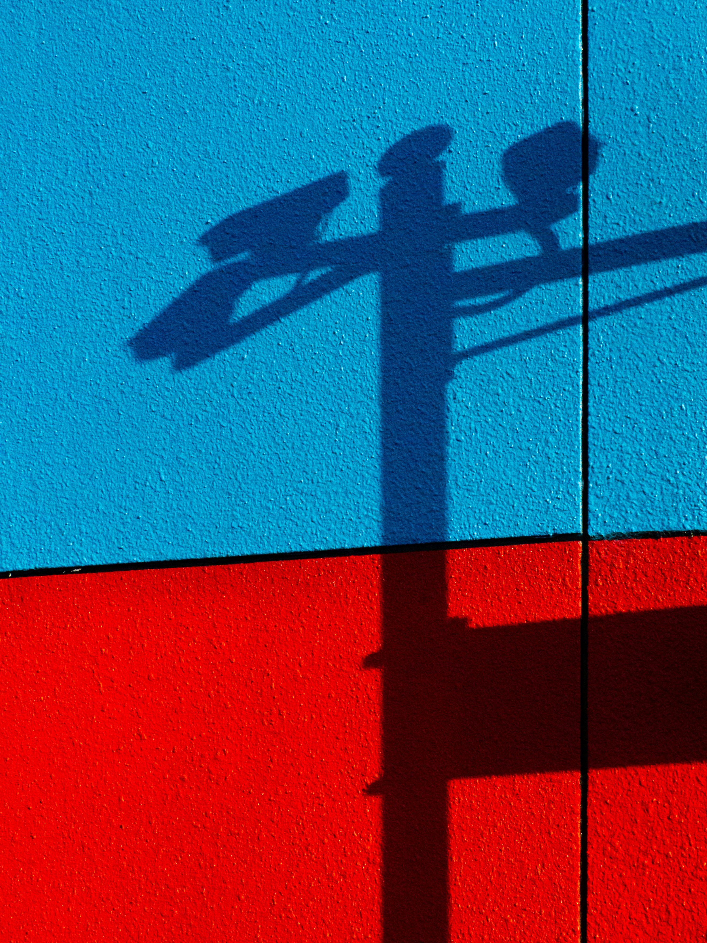 Shadowed Tram Lines on a Split Canvas