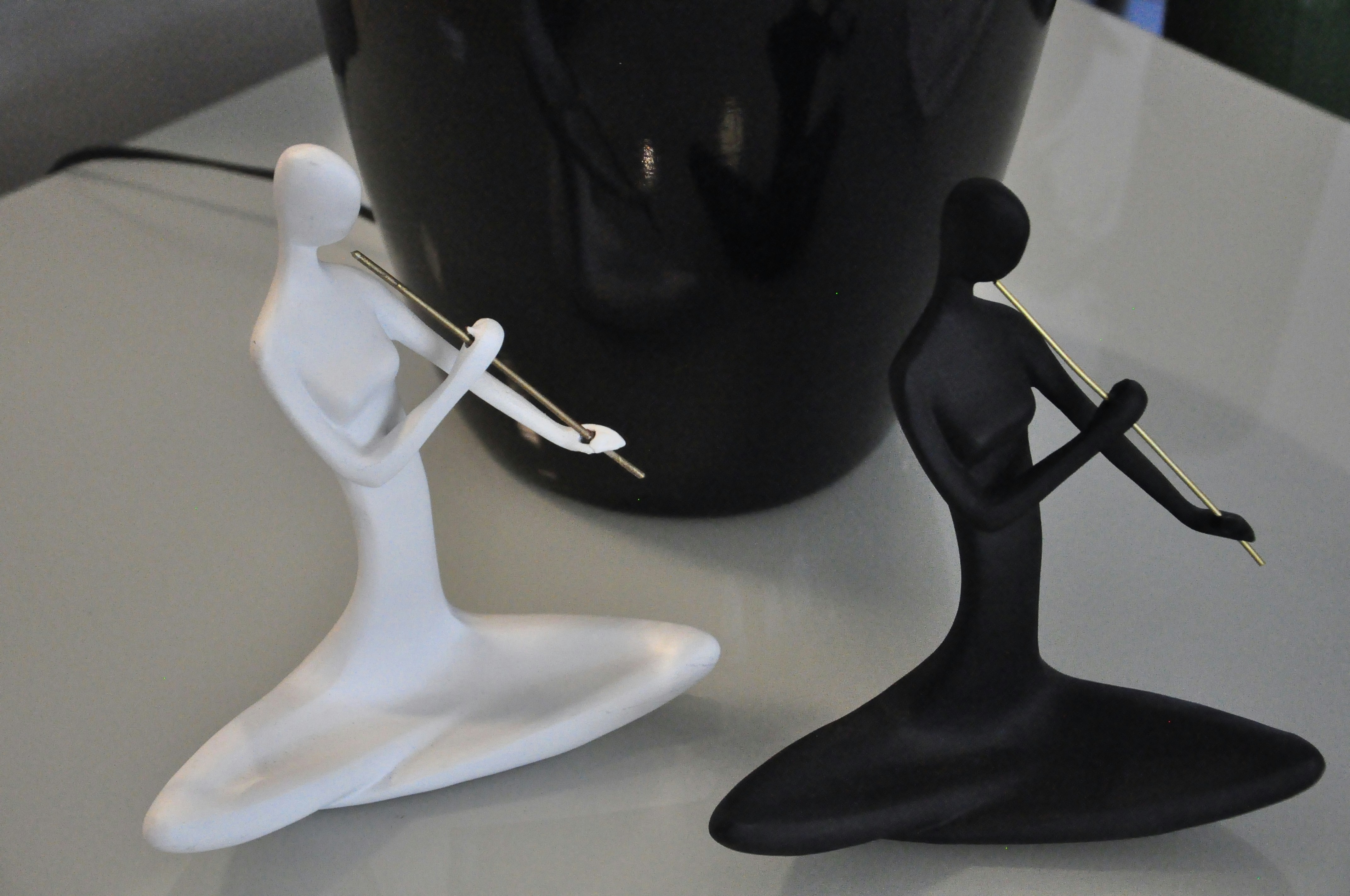 Dual Silhouettes in Balance: A Quiet Duet of Color and Form