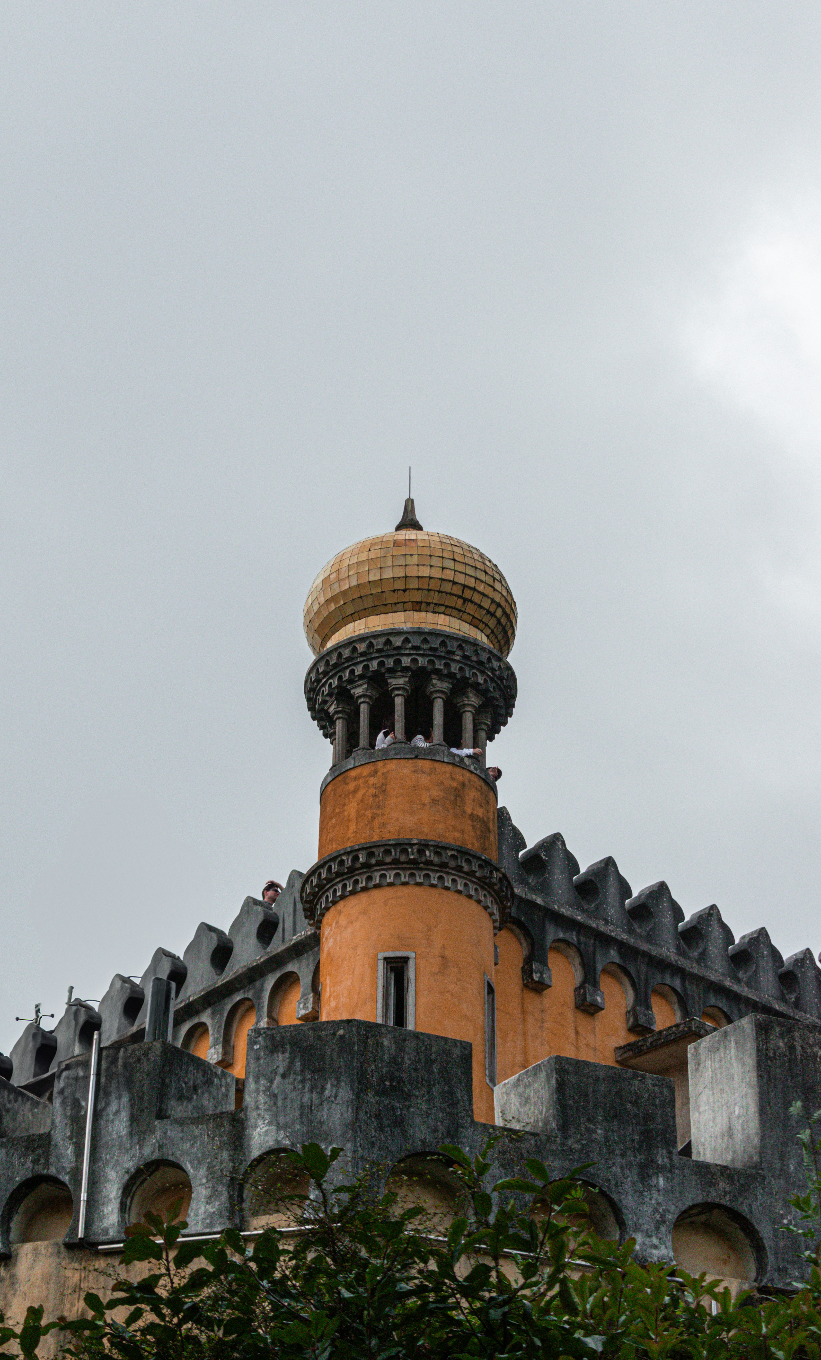 Amber Turret Crowned Fortress Rising Above Weathered Walls