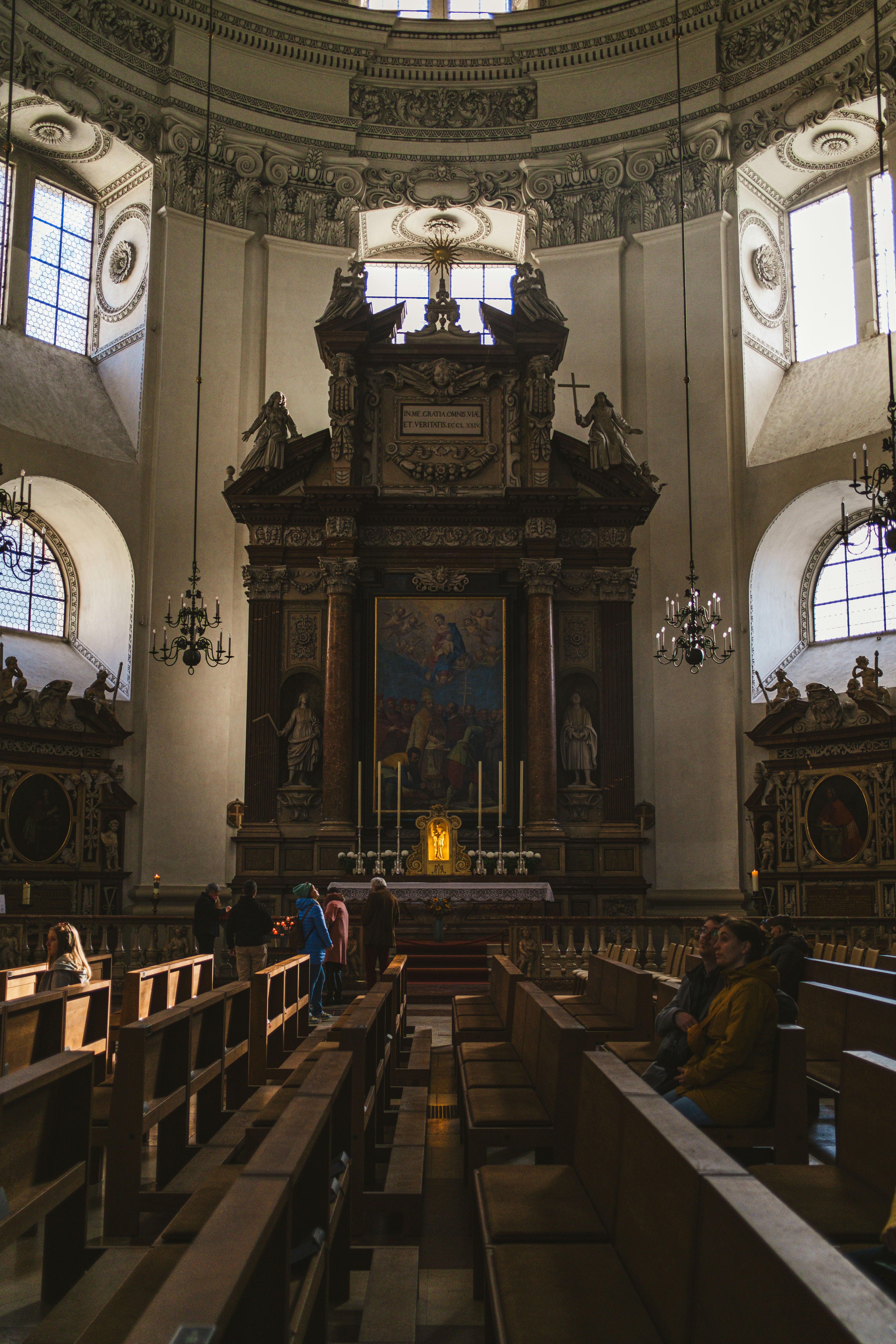 A church filled with lots of wooden pews photo – Free Salzburg Image on ...