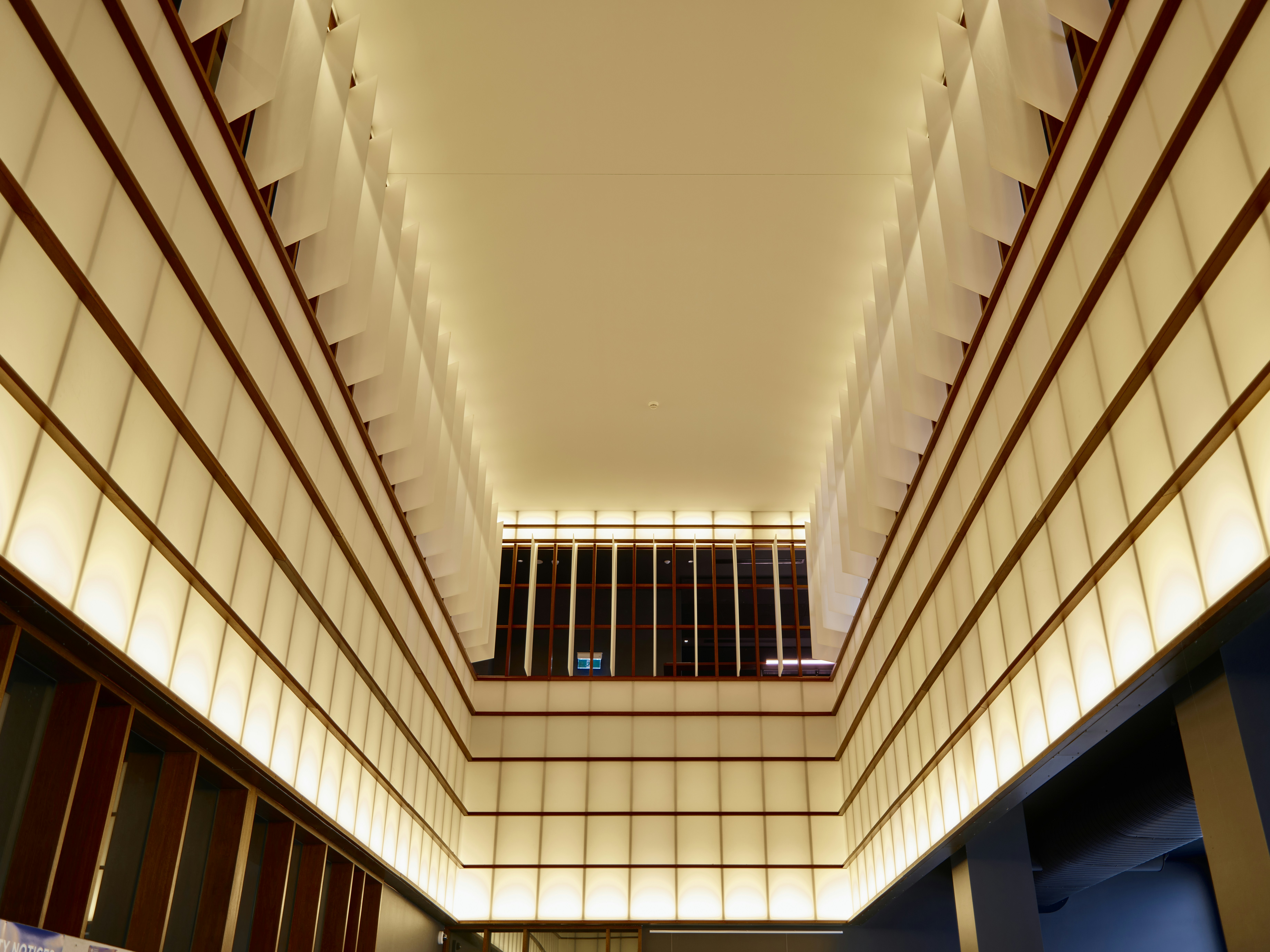 A room with a lot of lights and a bed in it photo – Free Books Image on ...