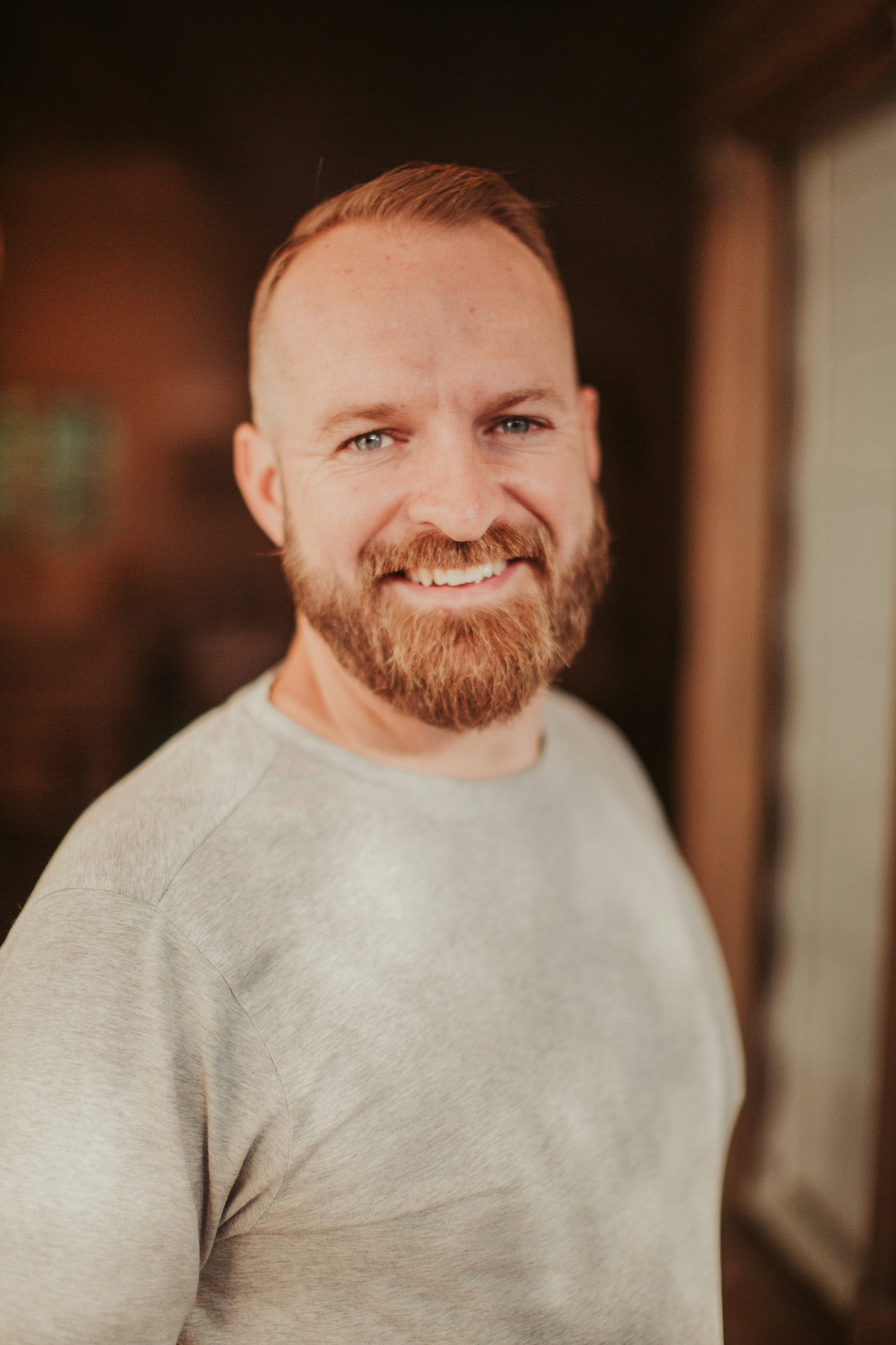 A man with a goatee and a beard smiling photo – Free Portrait Image on ...