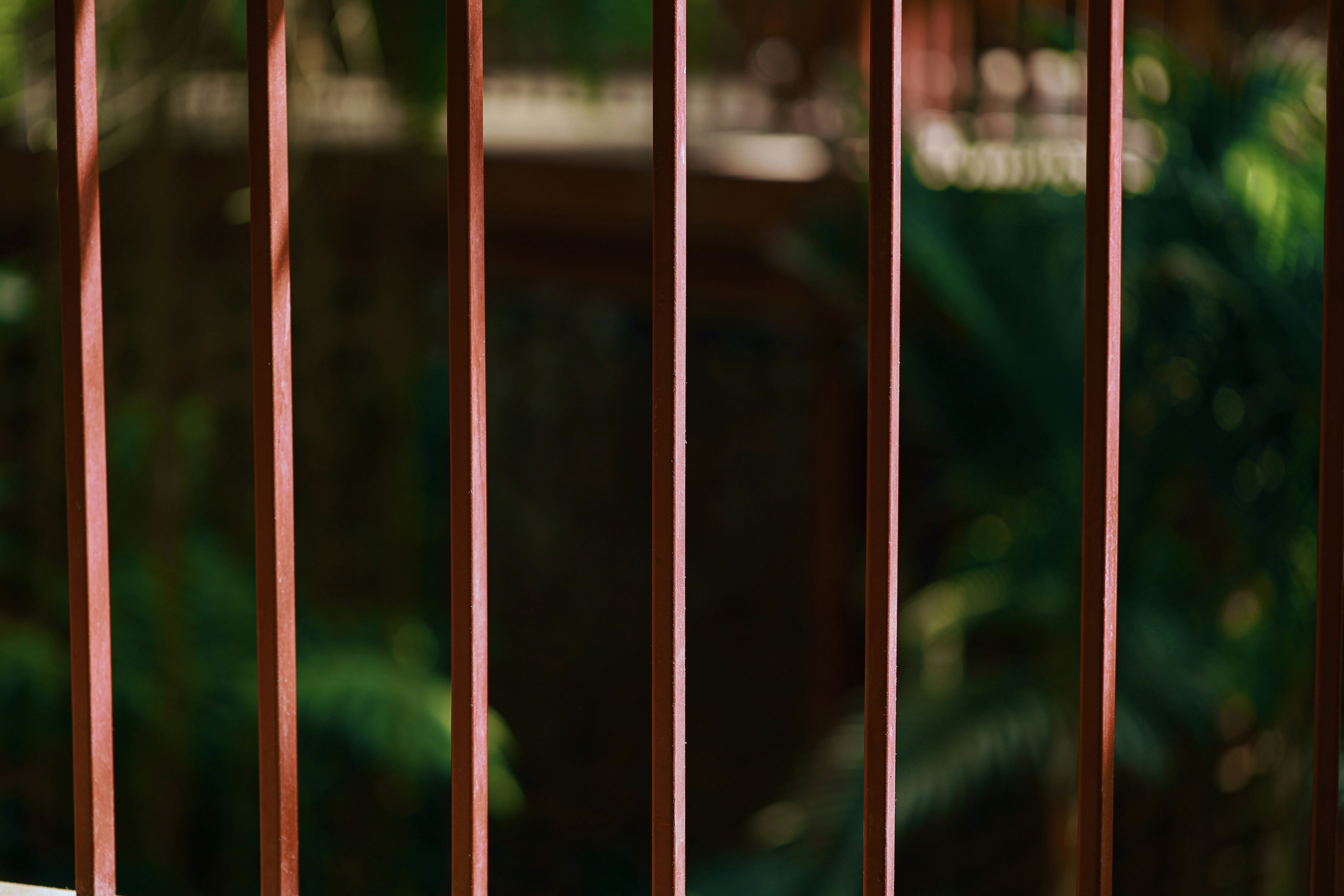 Iron fence in the sun