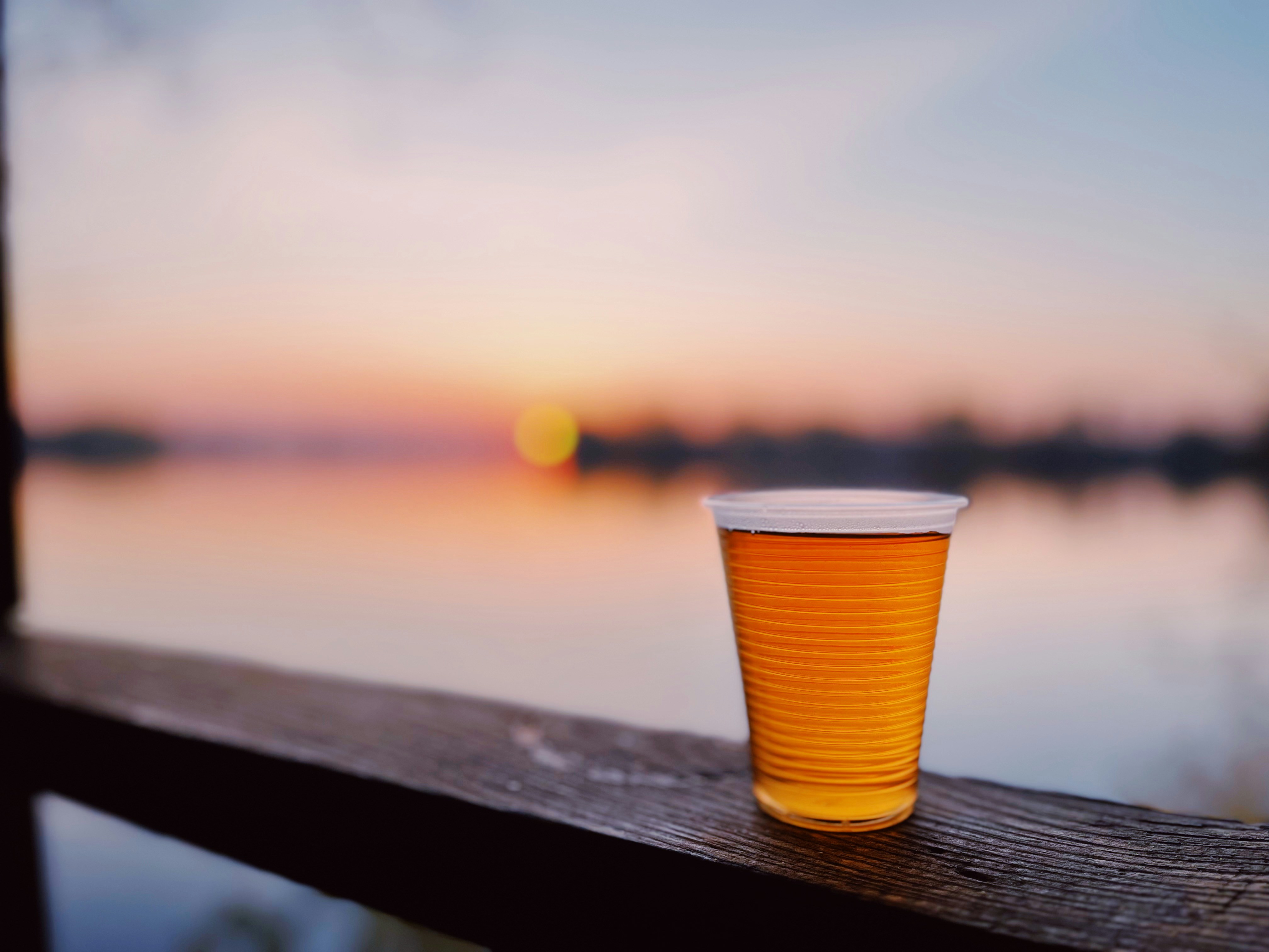 Amber Cup on the Dusk-Soft Dock