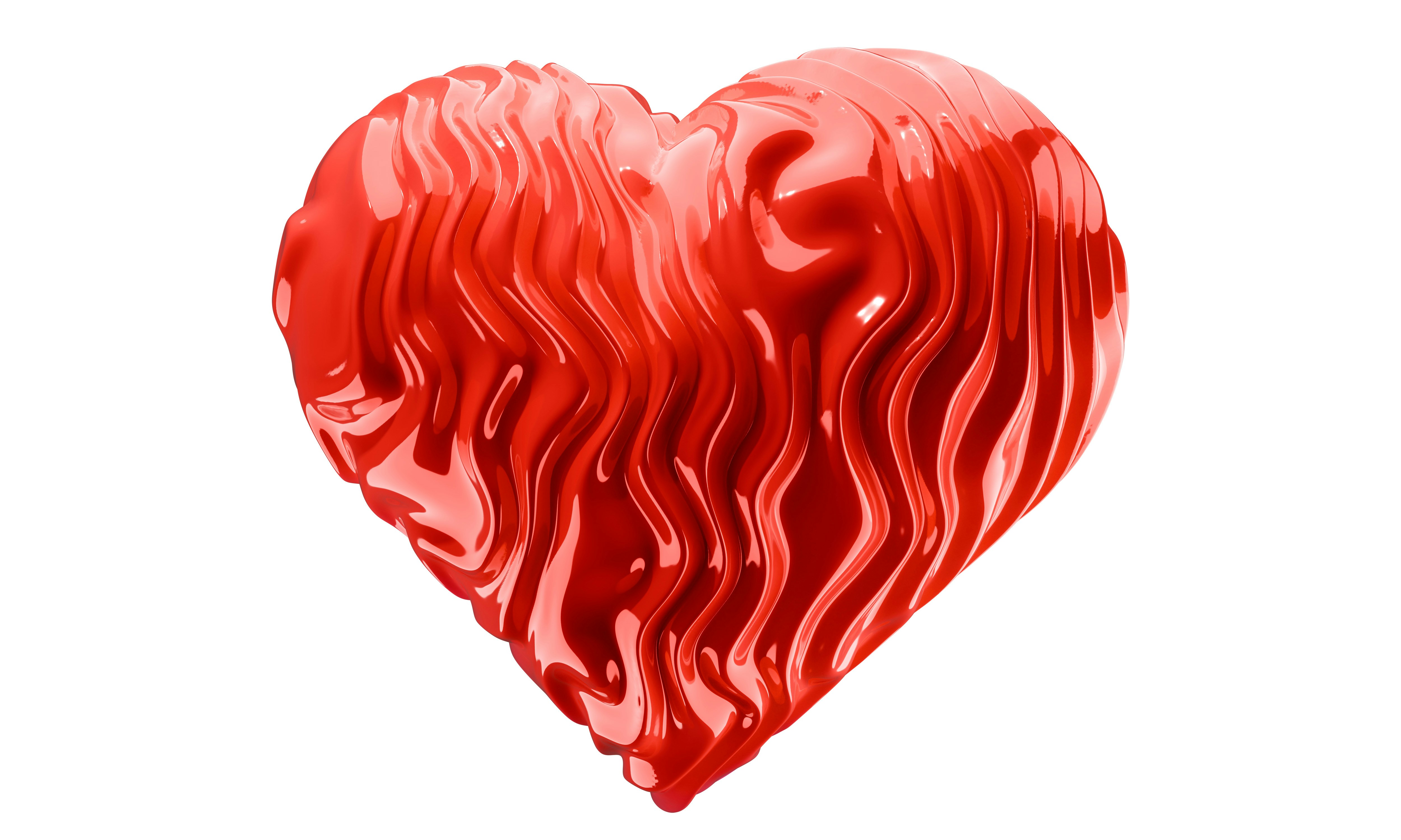 A red heart shaped object on a white background photo – Free ...