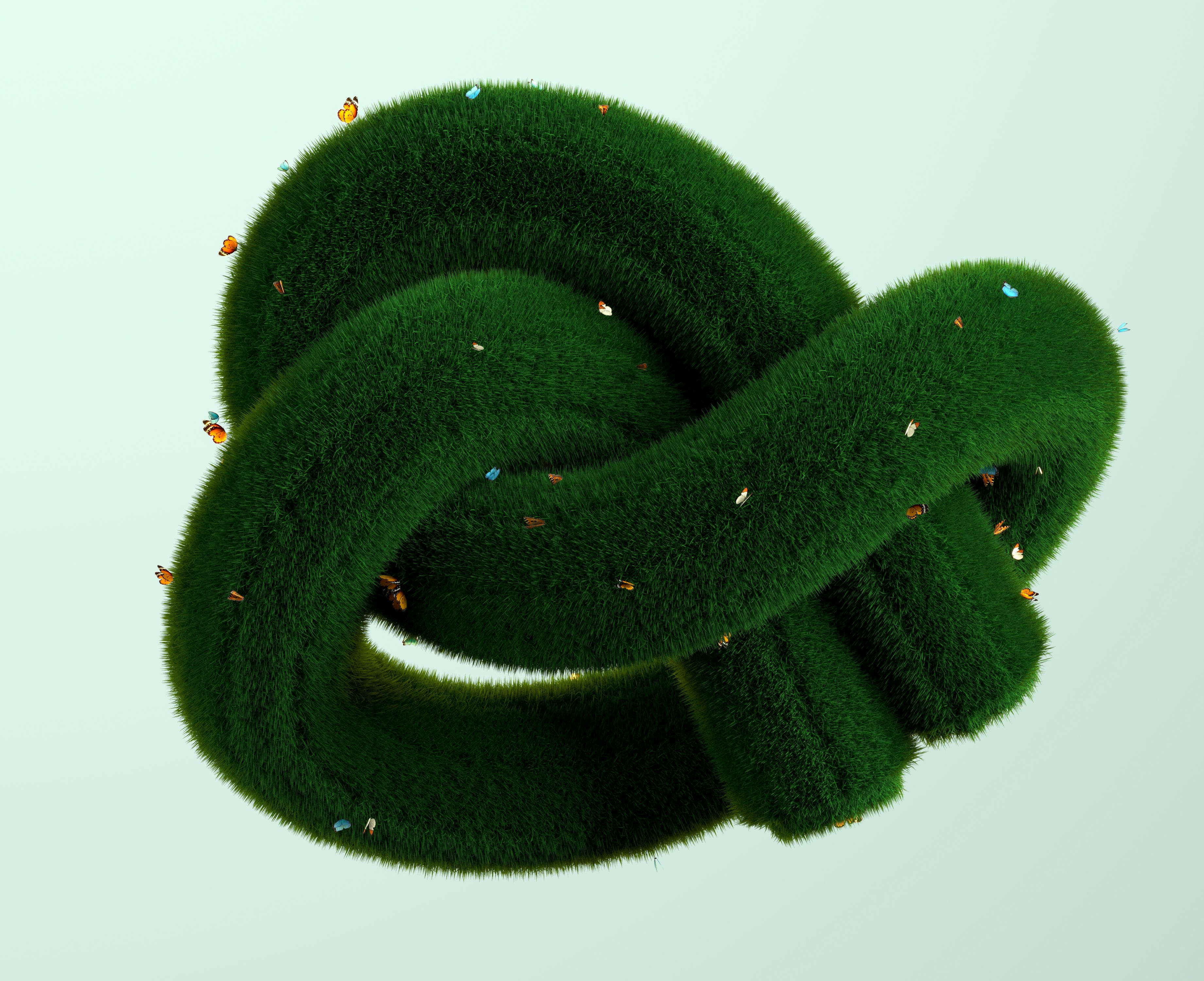 A close up of a green object in the air photo – Free Abstract Image on ...