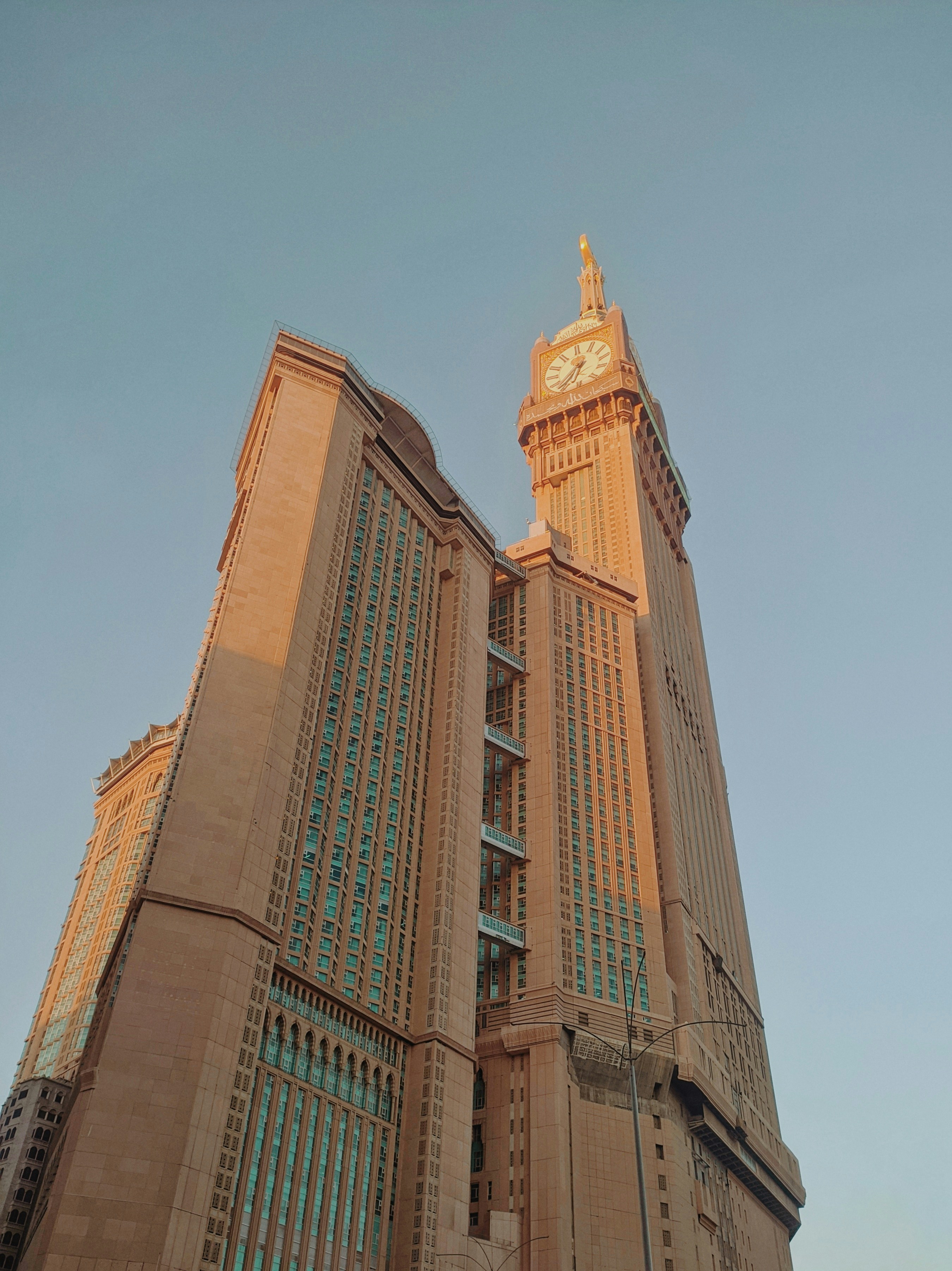 A tall building with a clock on the top of it