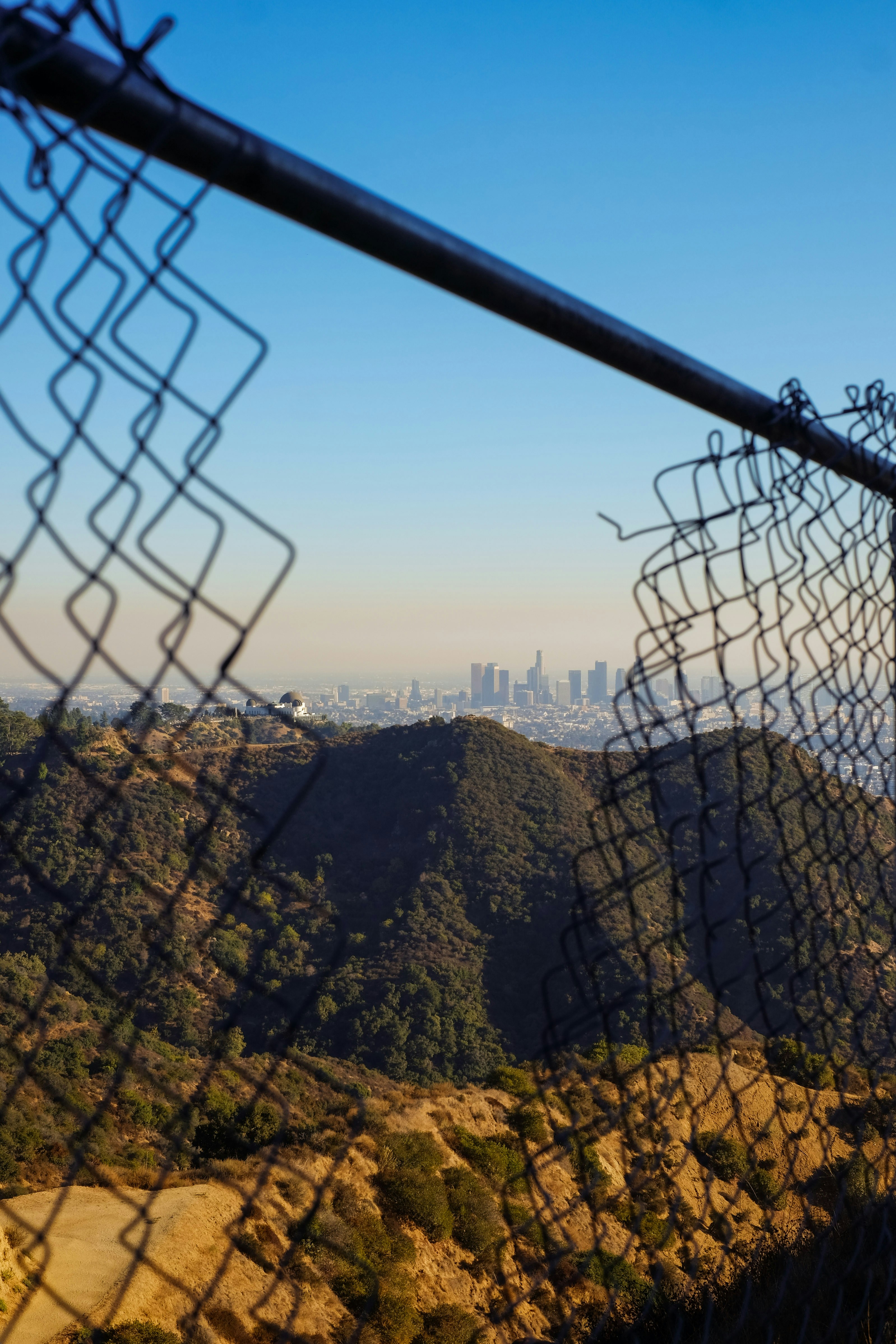 Horizon Framed: Cityscape Beyond the Fence