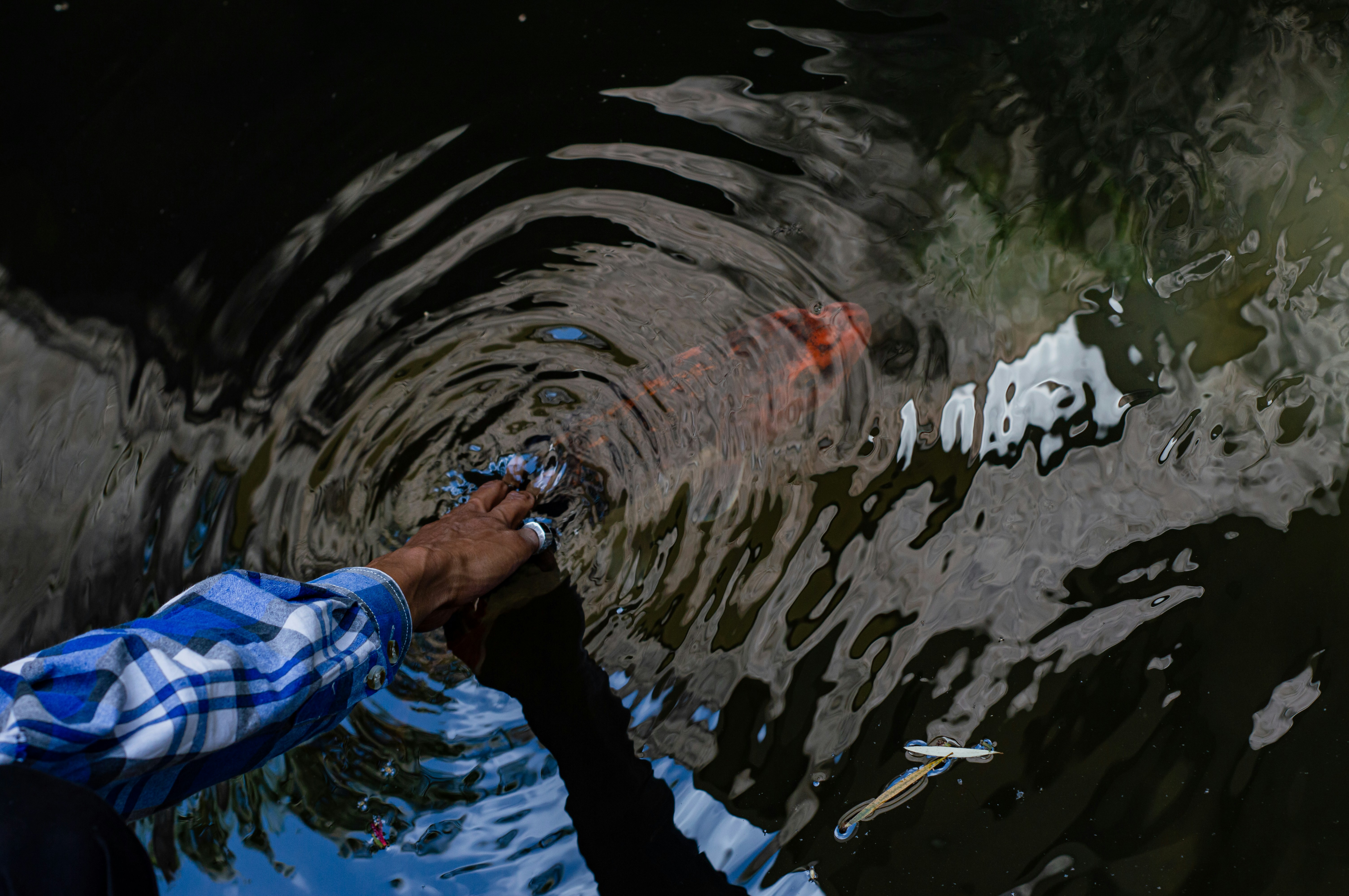Hands in Water, Rippling Reflections