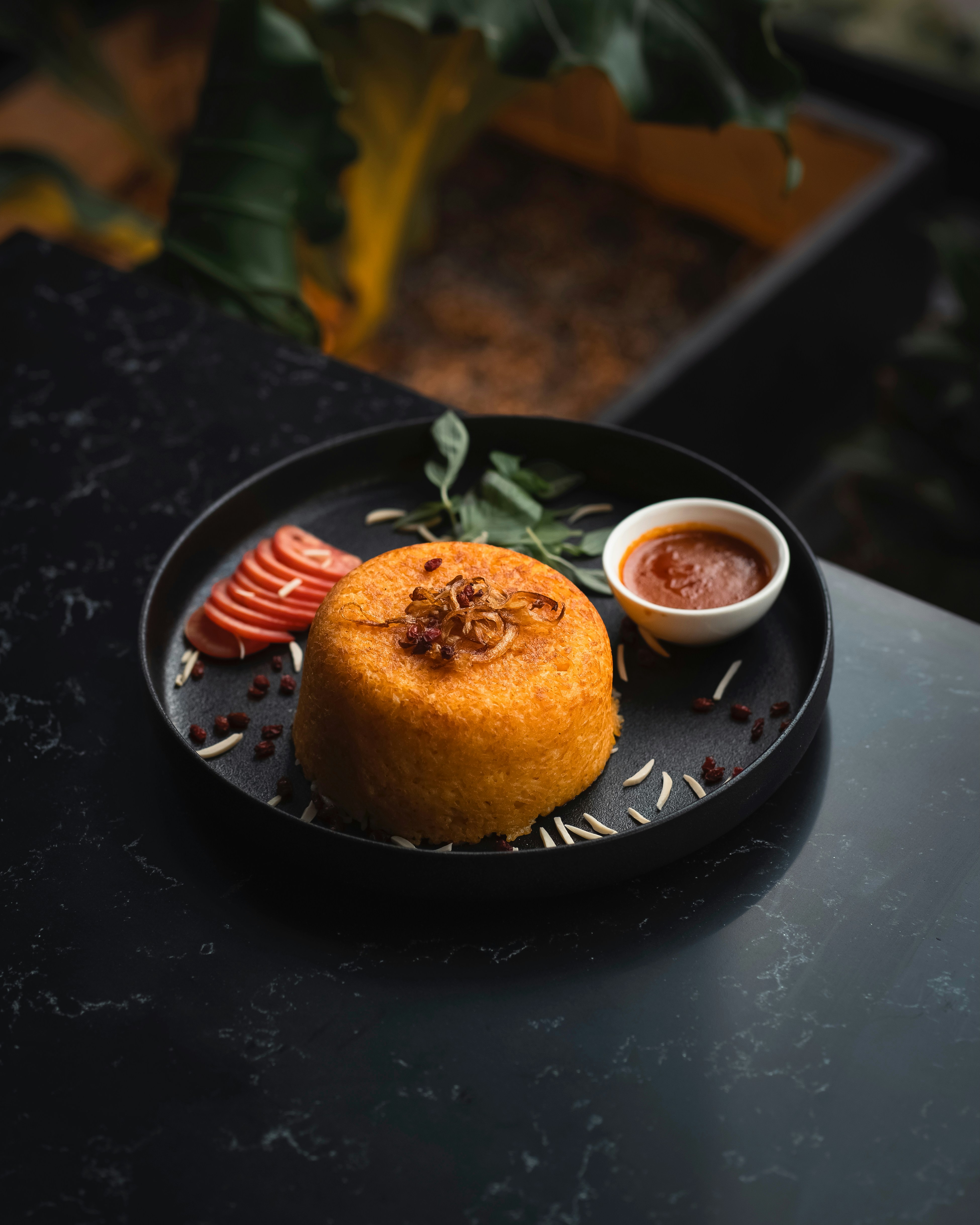 Golden Dome on a Midnight Plate