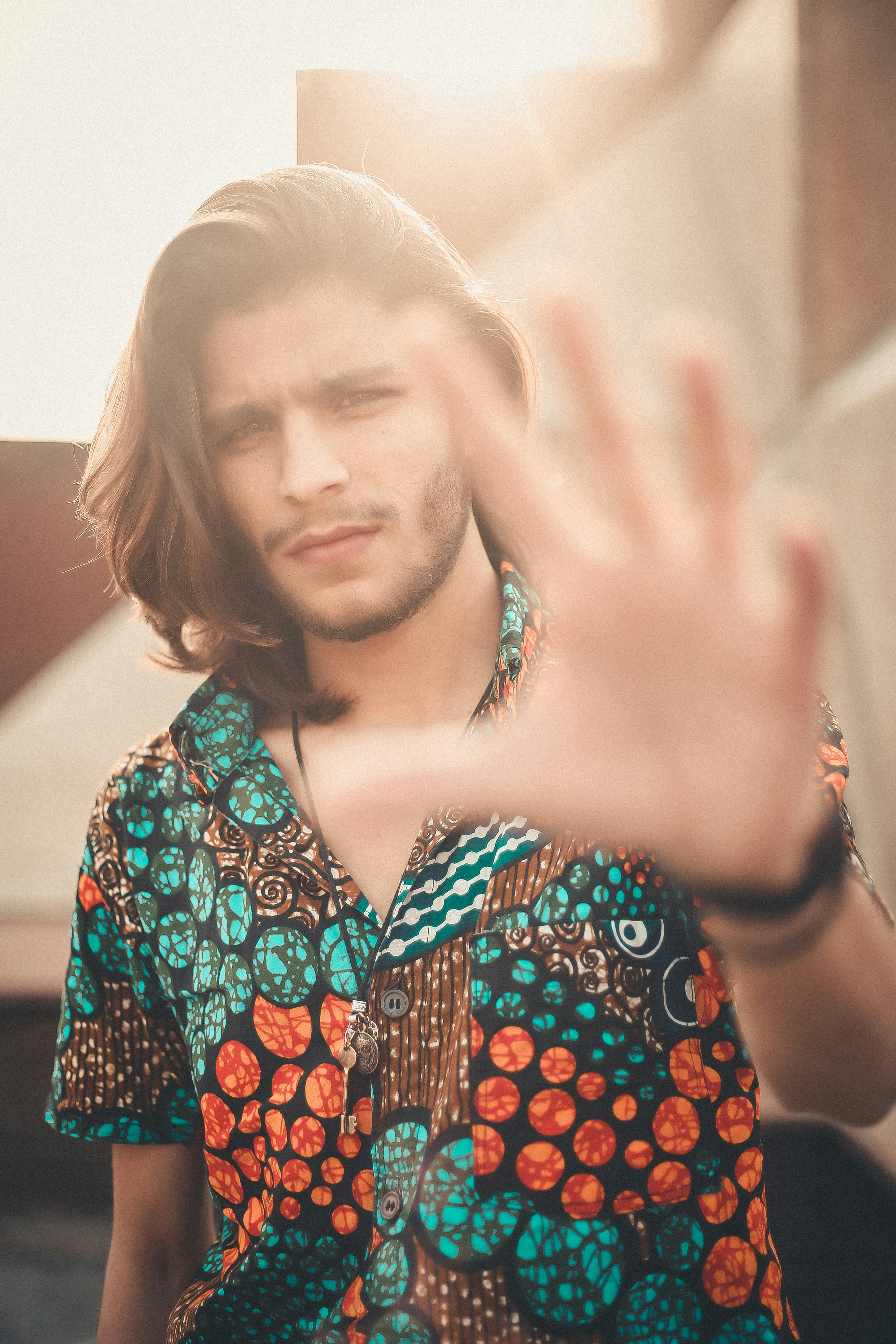 Reach for the Light: Portrait in Warm Sunset Tones