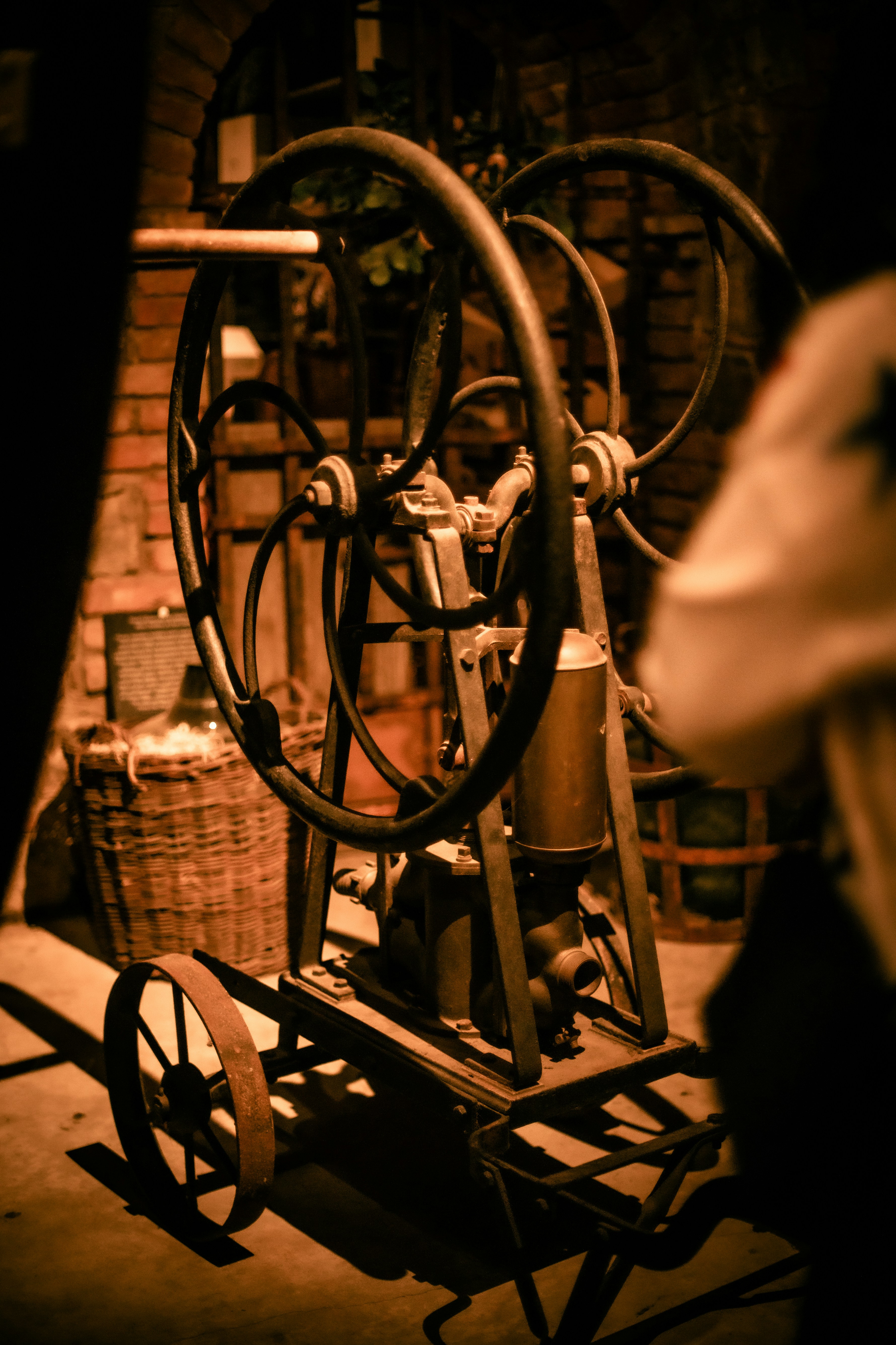 Steam-Powered Contraption in Dim Workshop