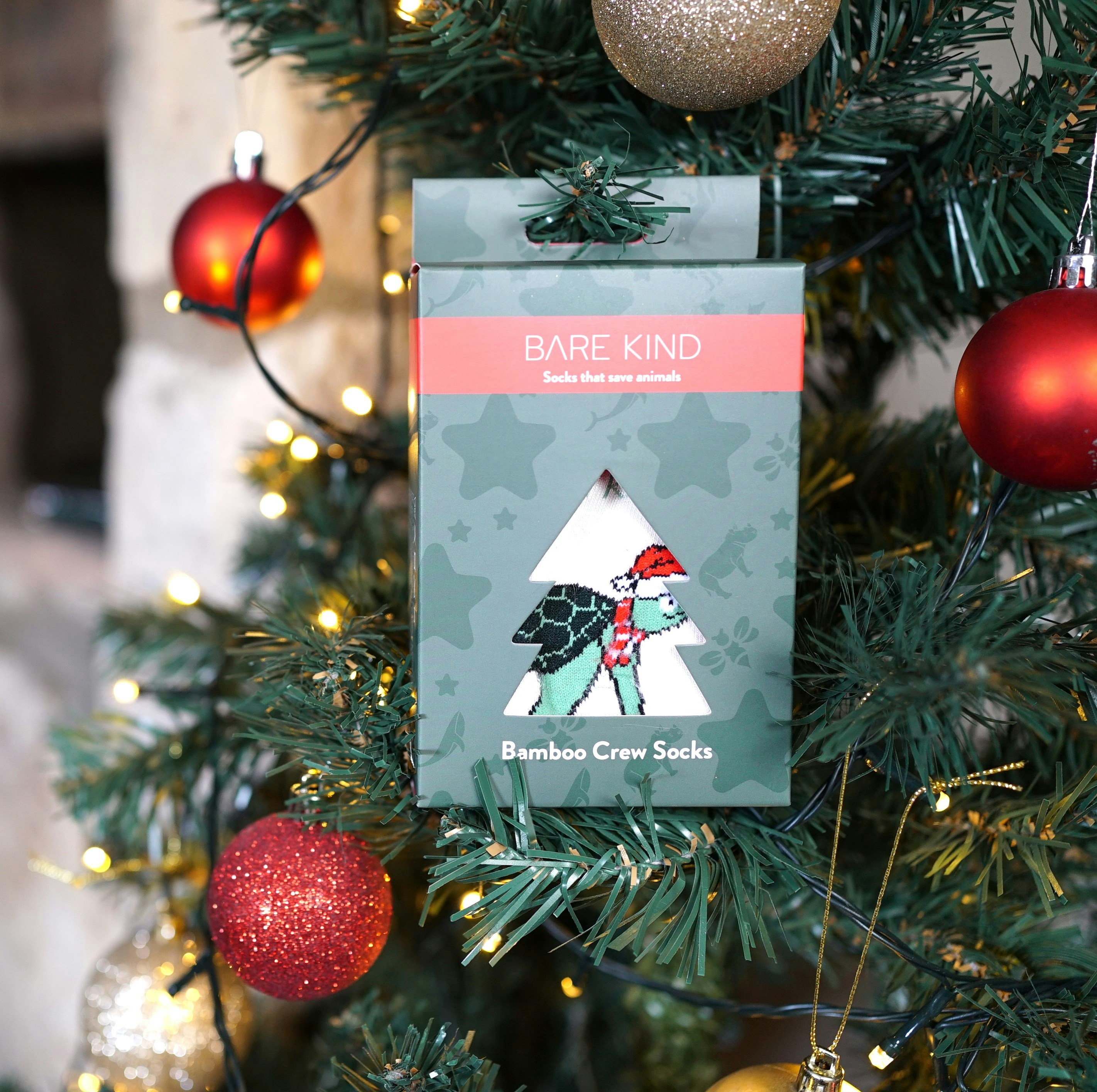 Bamboo Socks Cheer on the Christmas Tree
