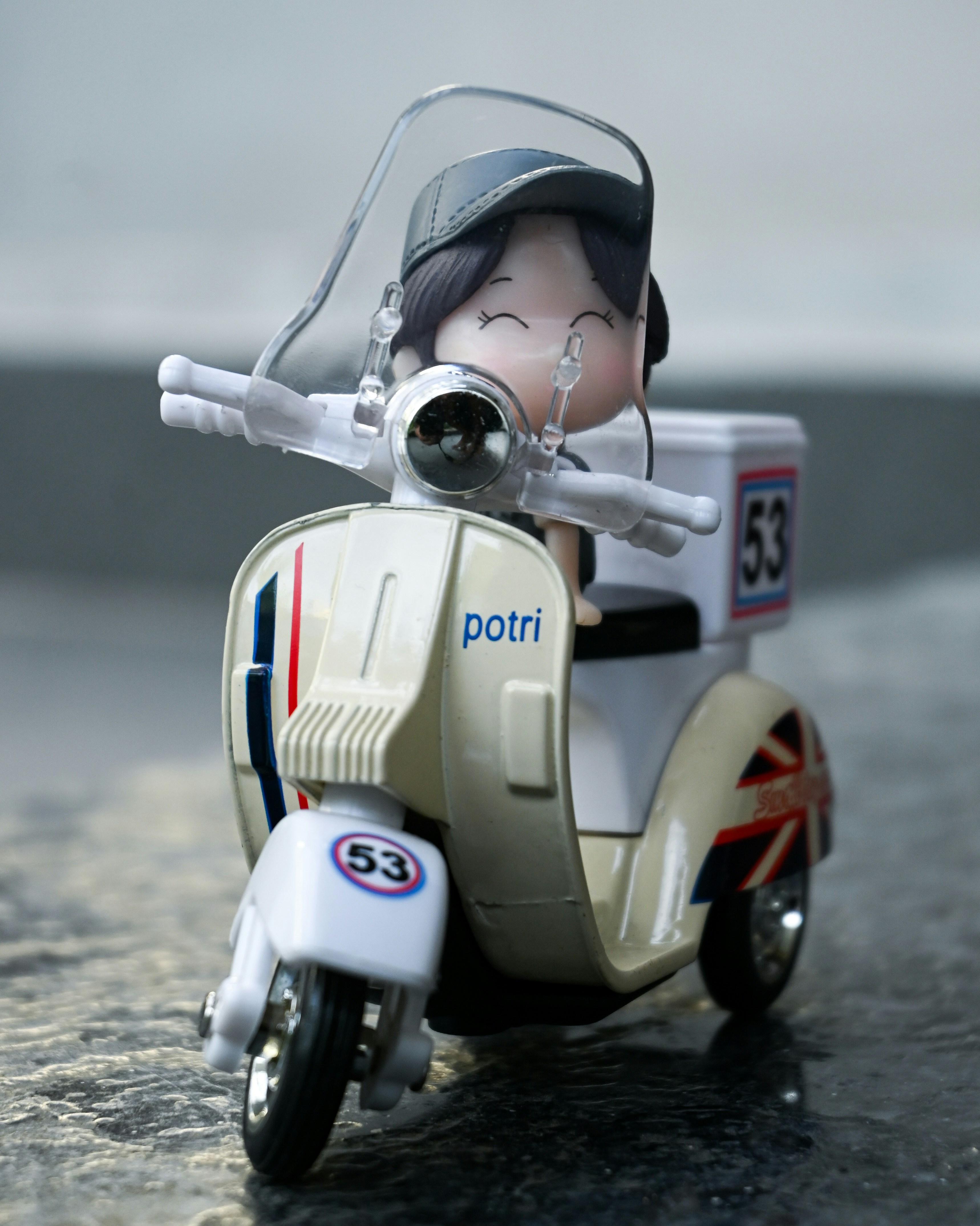 Tiny Racer, Big Character: A Toy Scooter in Focus