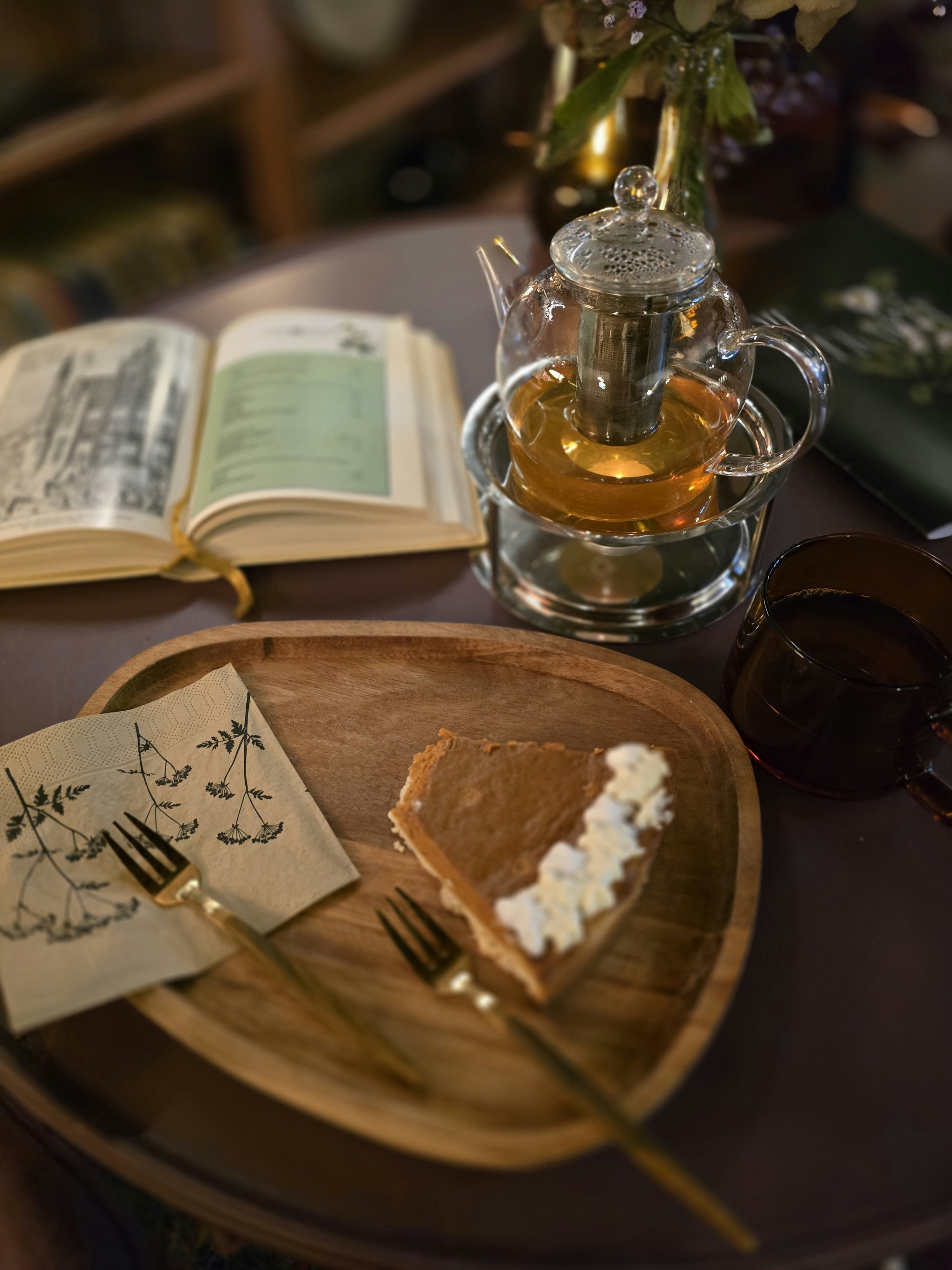 Tea Ritual by the Wooden Tray