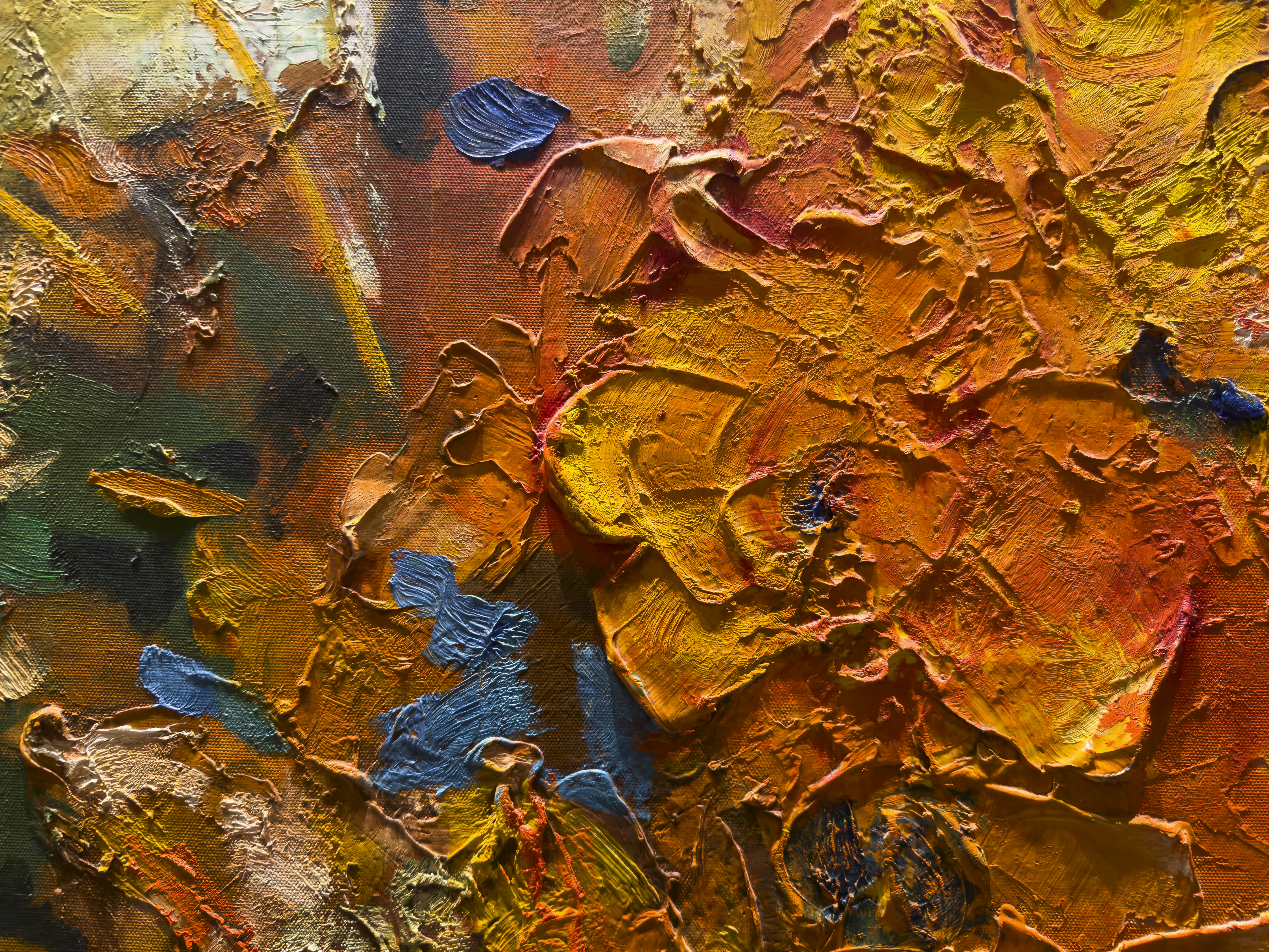A close up of a painting with many colors photo – Free Art Image on ...