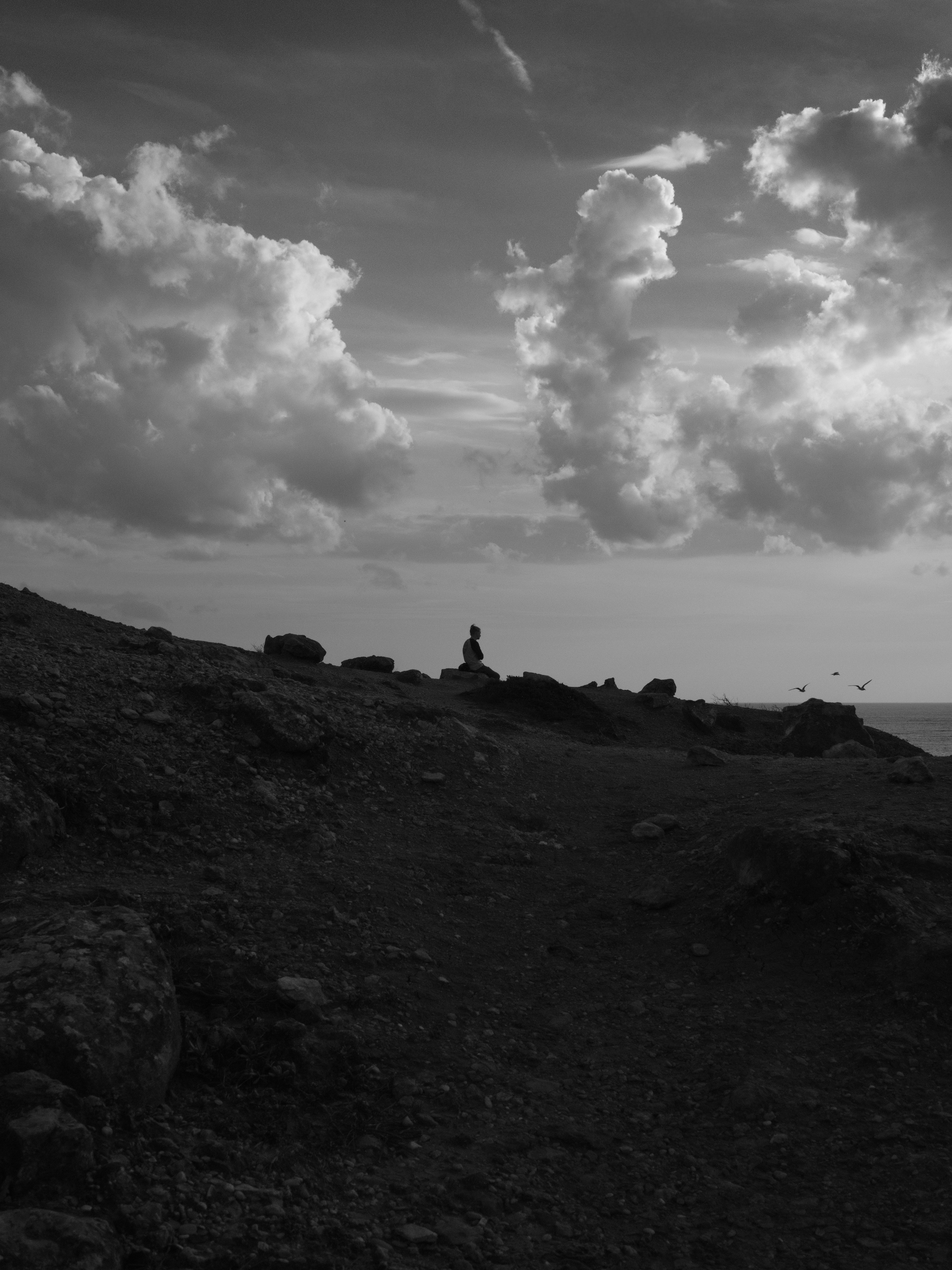 Man looking at the sea.