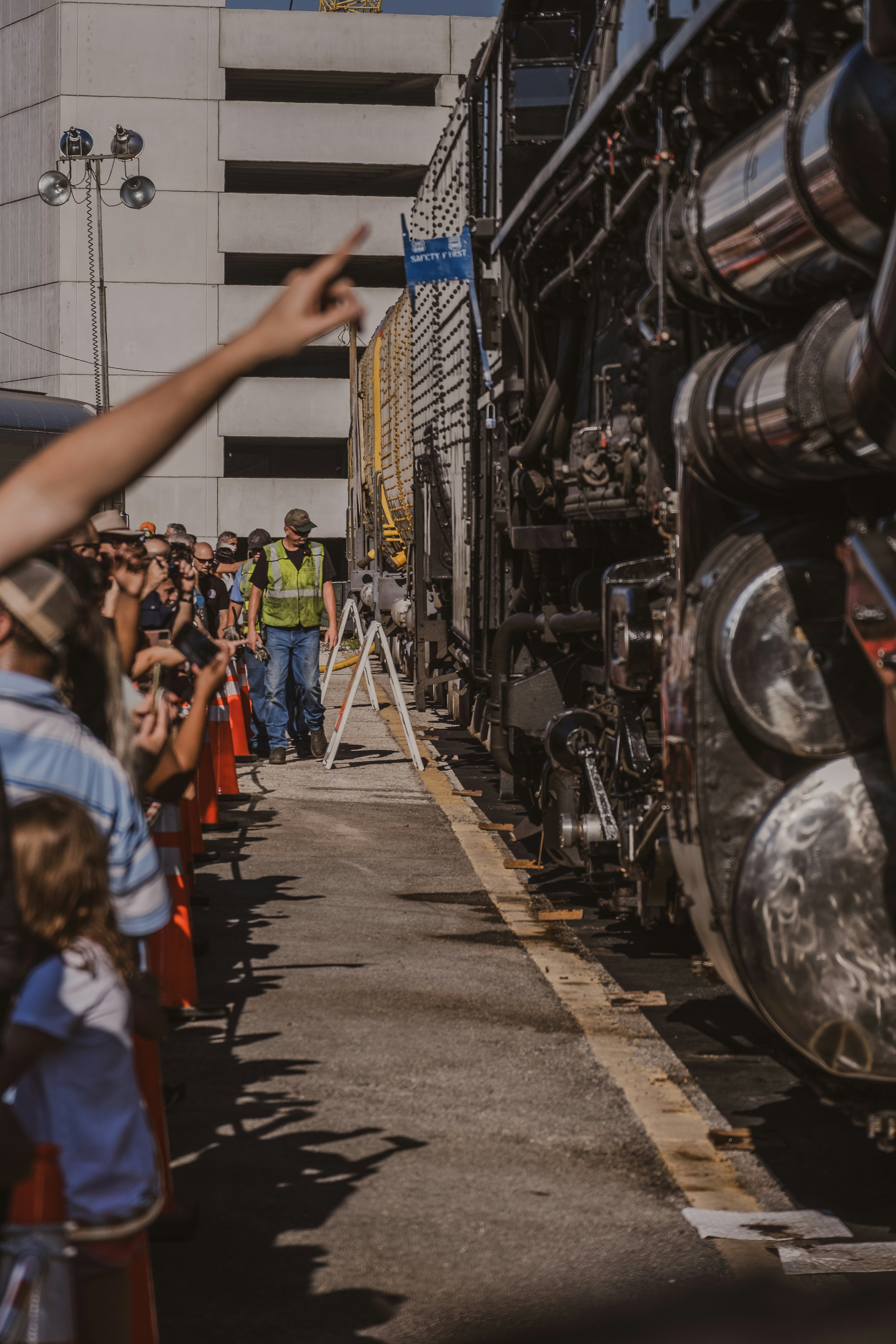 Crowd Shutdown: A Street-Level View of a Train Showcase