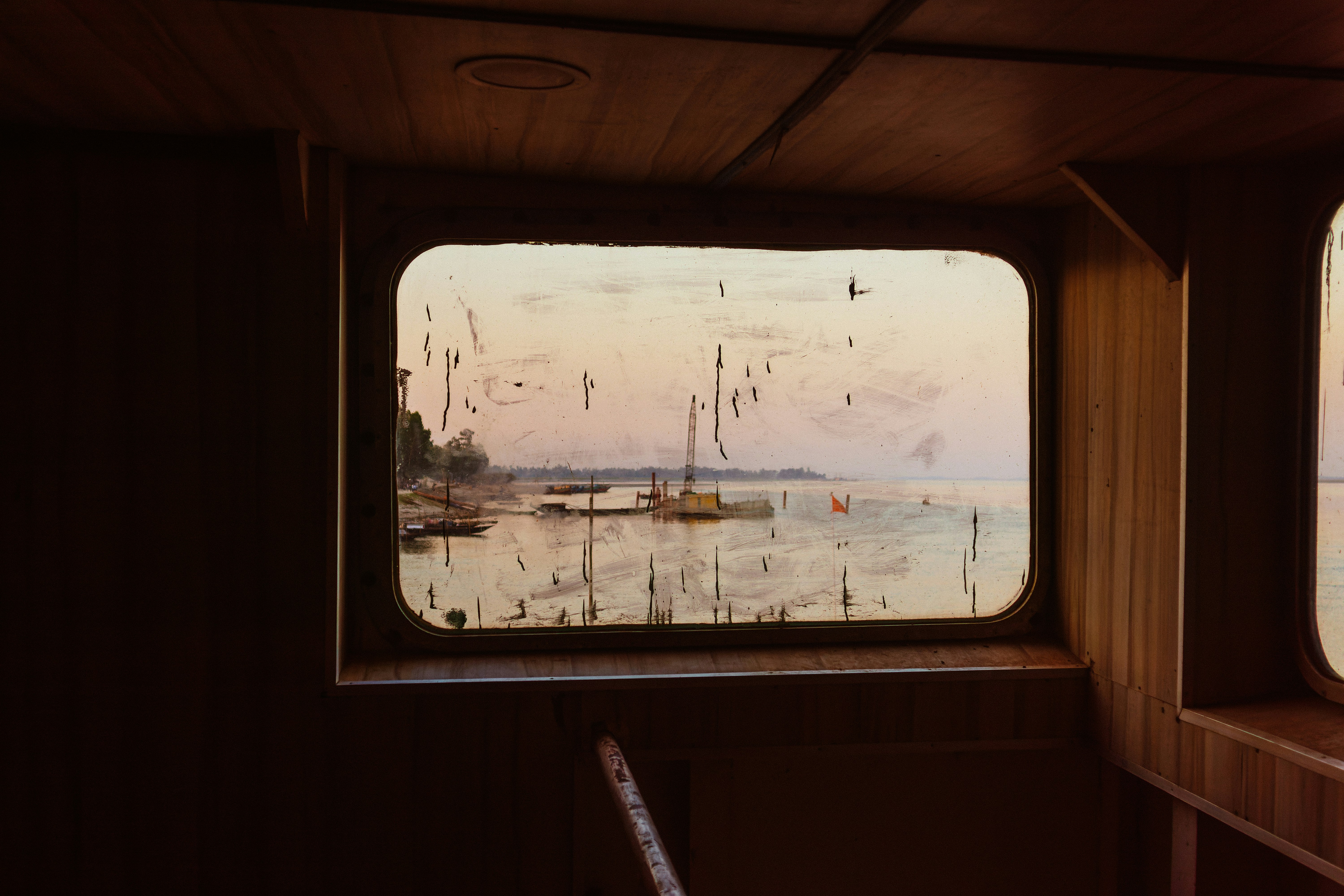 Red Sunset Through a Window