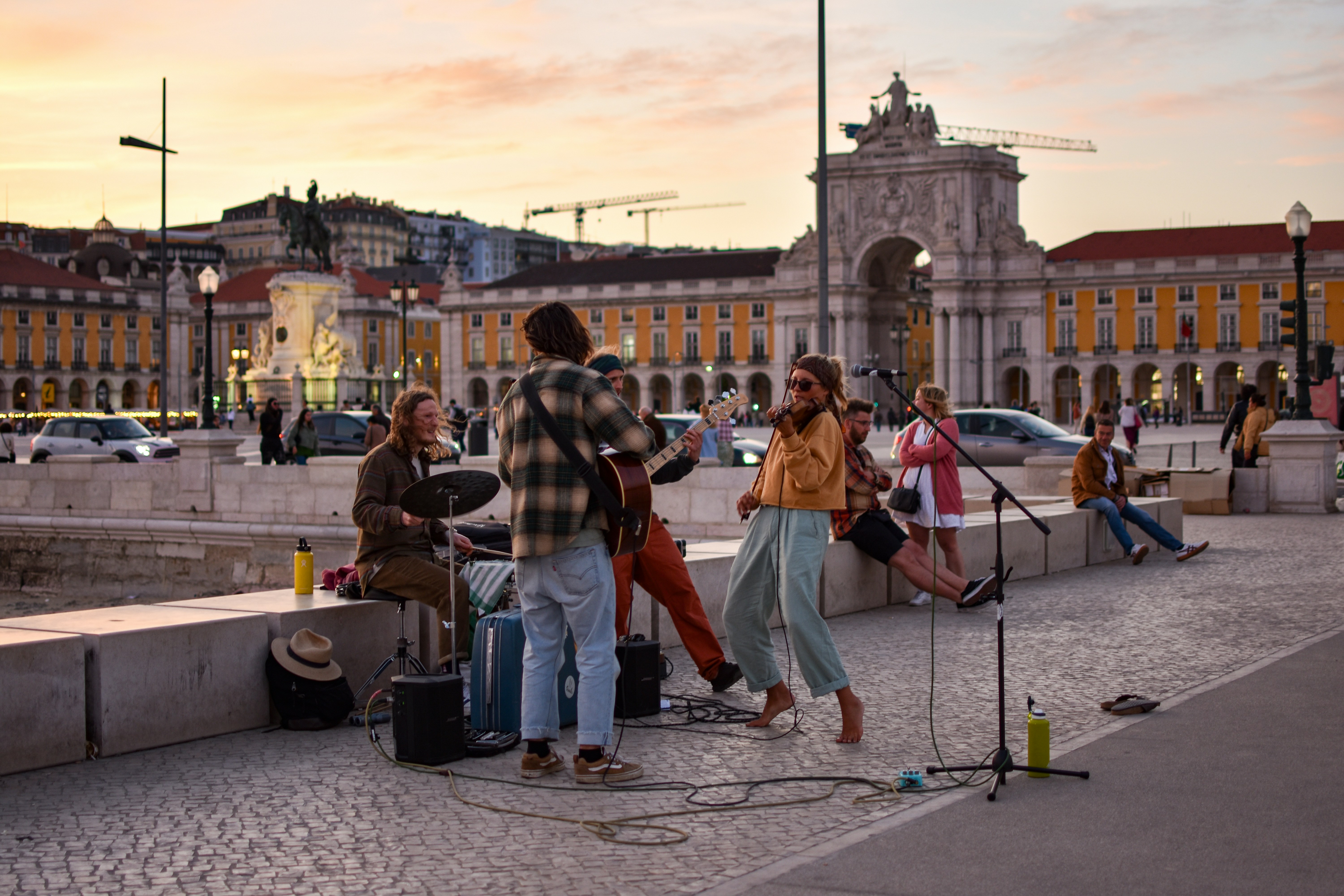 Sunset Serenade on Praça do Comércio