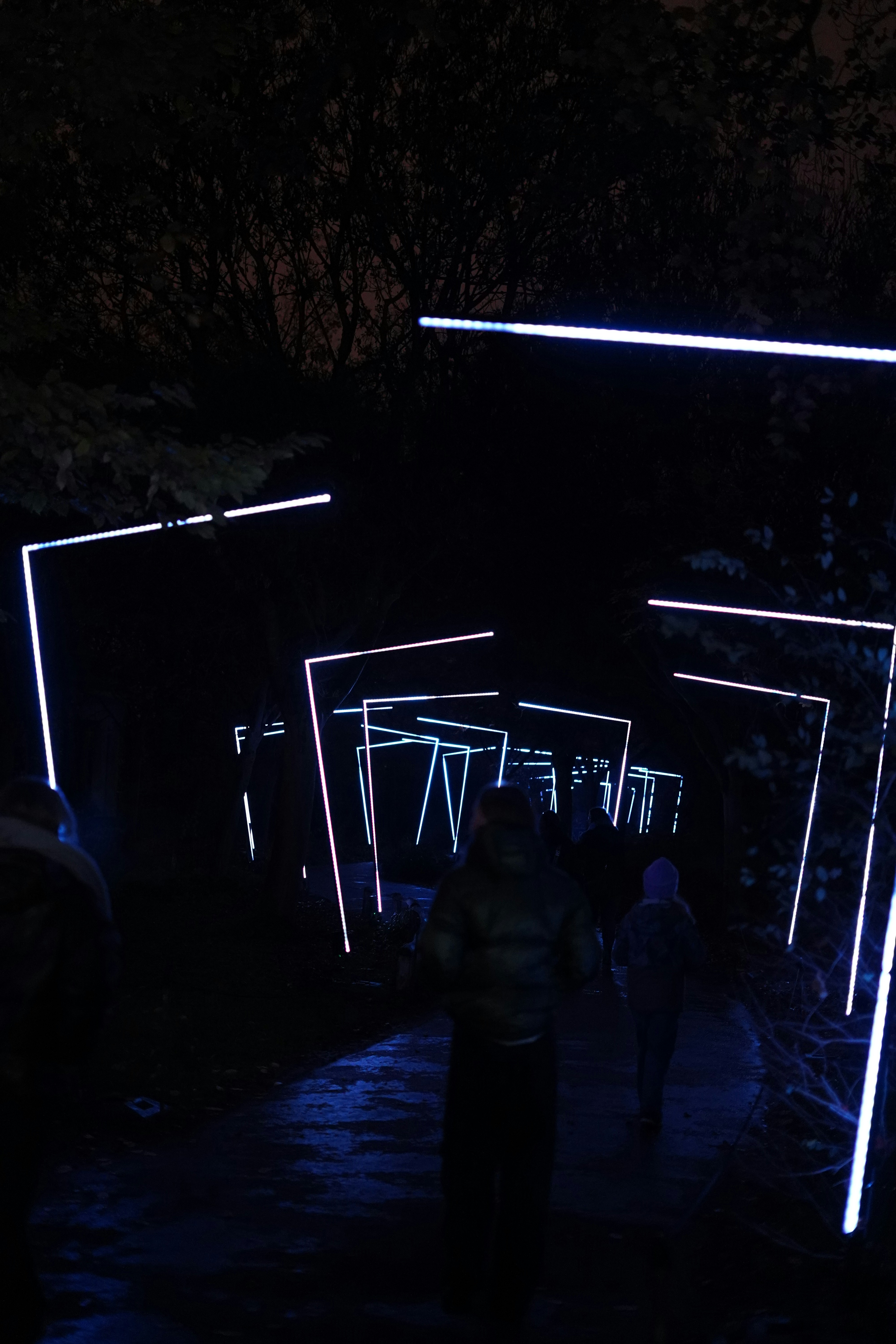 Neon Corridor: A Night Walk Through Geometric Light