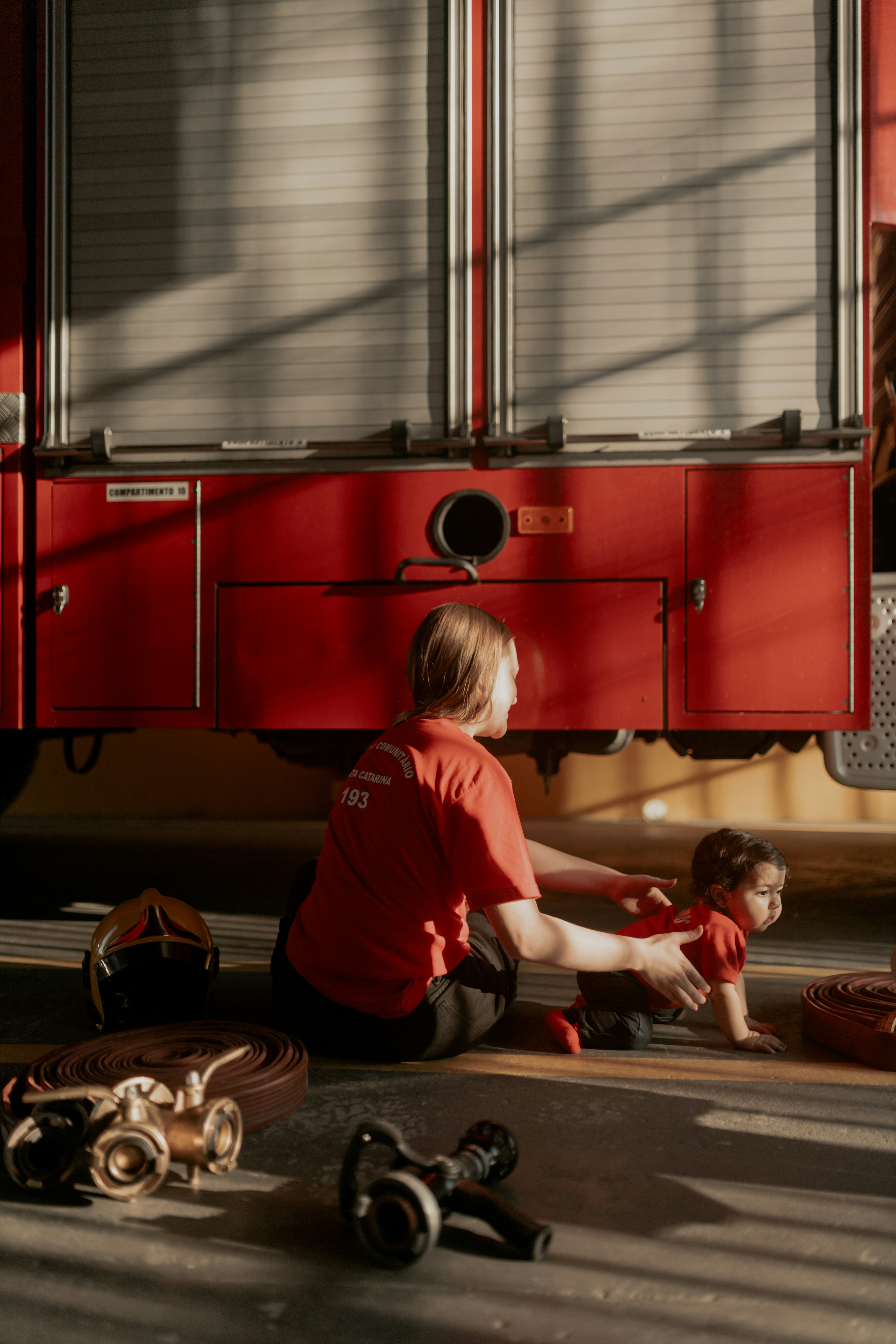 Holding Ground: A Quiet Moment by the Fire Truck