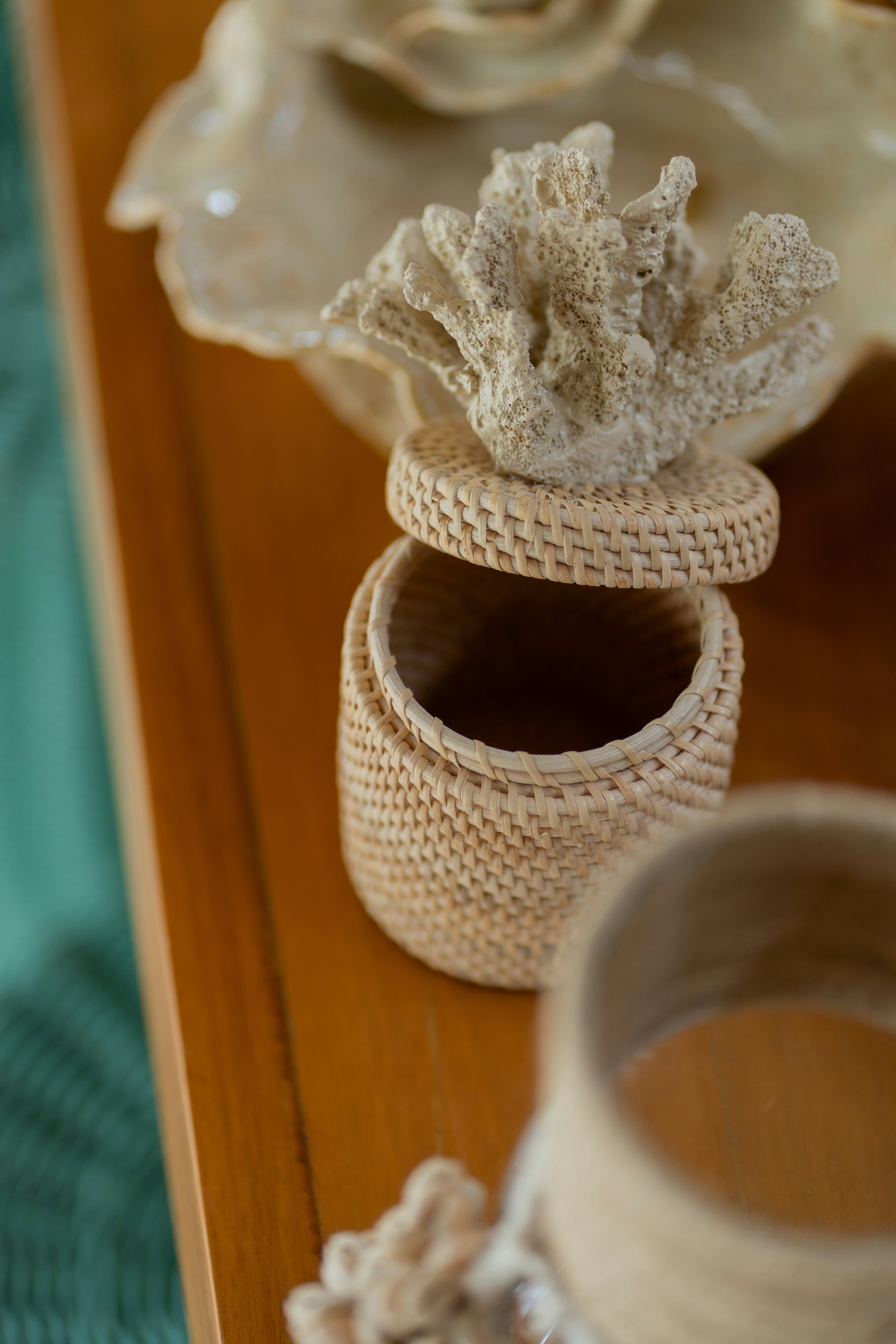 Weaved Vessel and Coral Crown