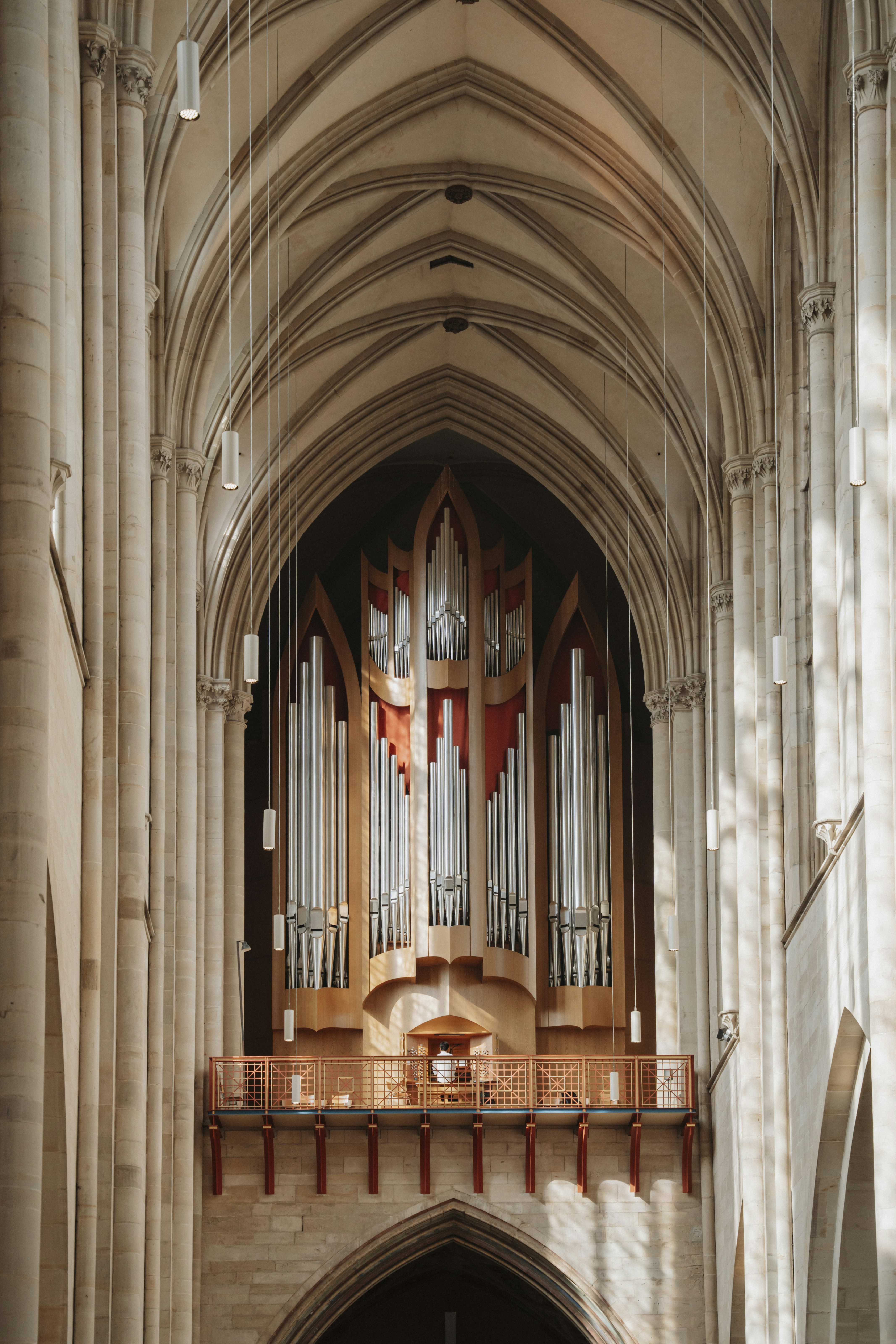 A large cathedral with a pipe organ in it