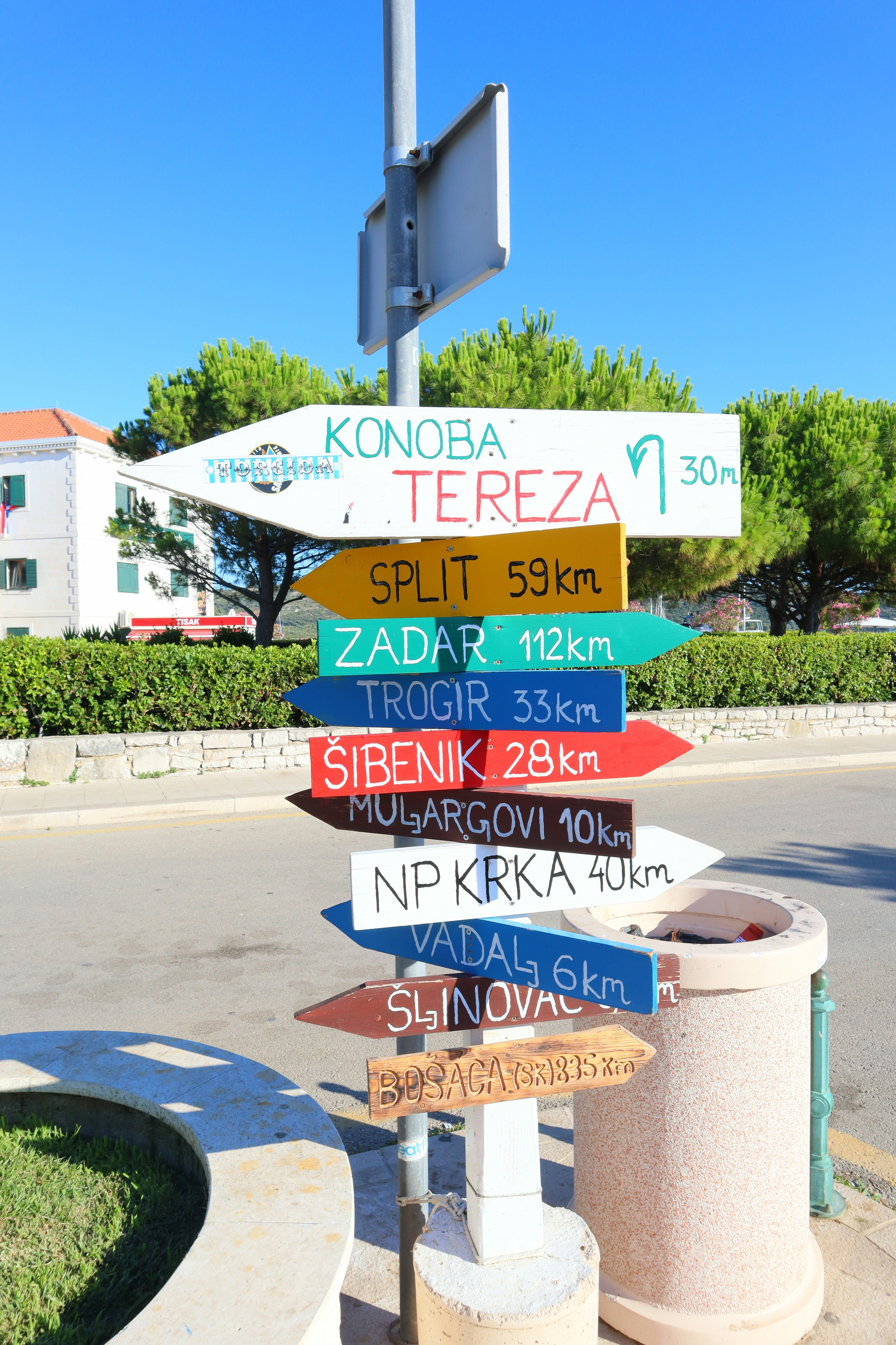A pole with a bunch of signs on it photo – Free Croatia Image on Unsplash