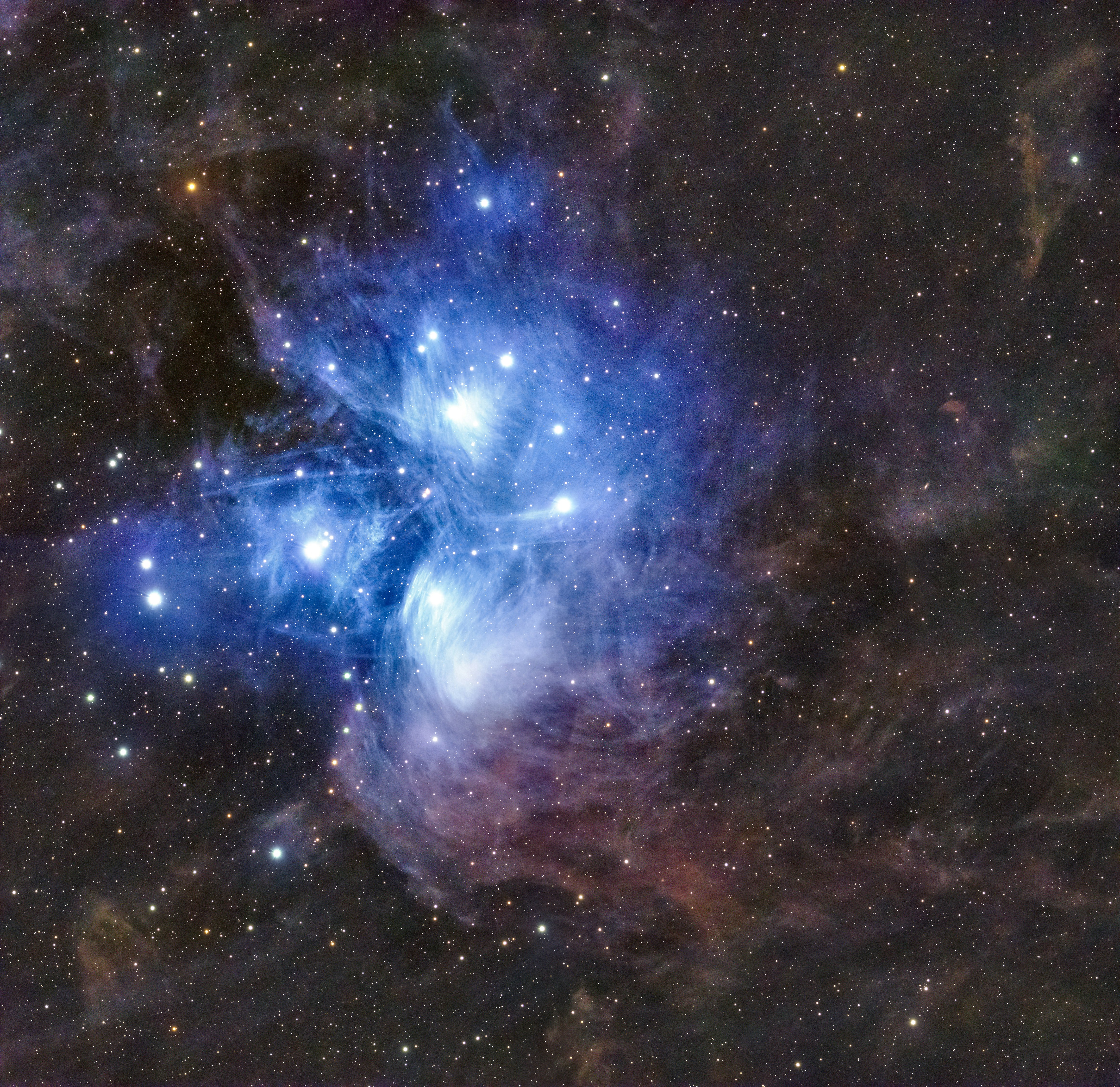 A large blue star in the middle of a night sky photo – Free Space Image ...