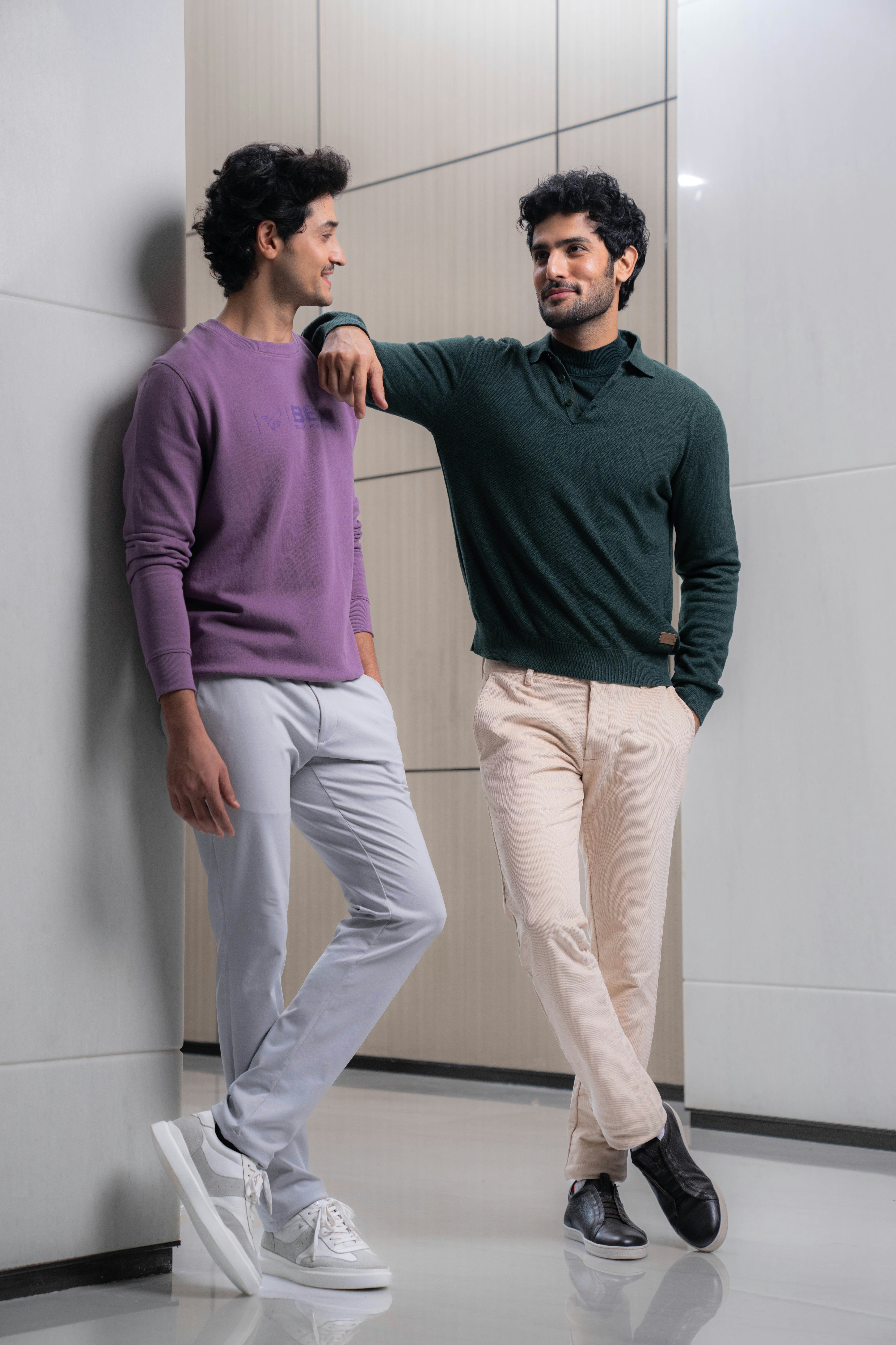 Pastel Confidants in a Minimalist Hallway