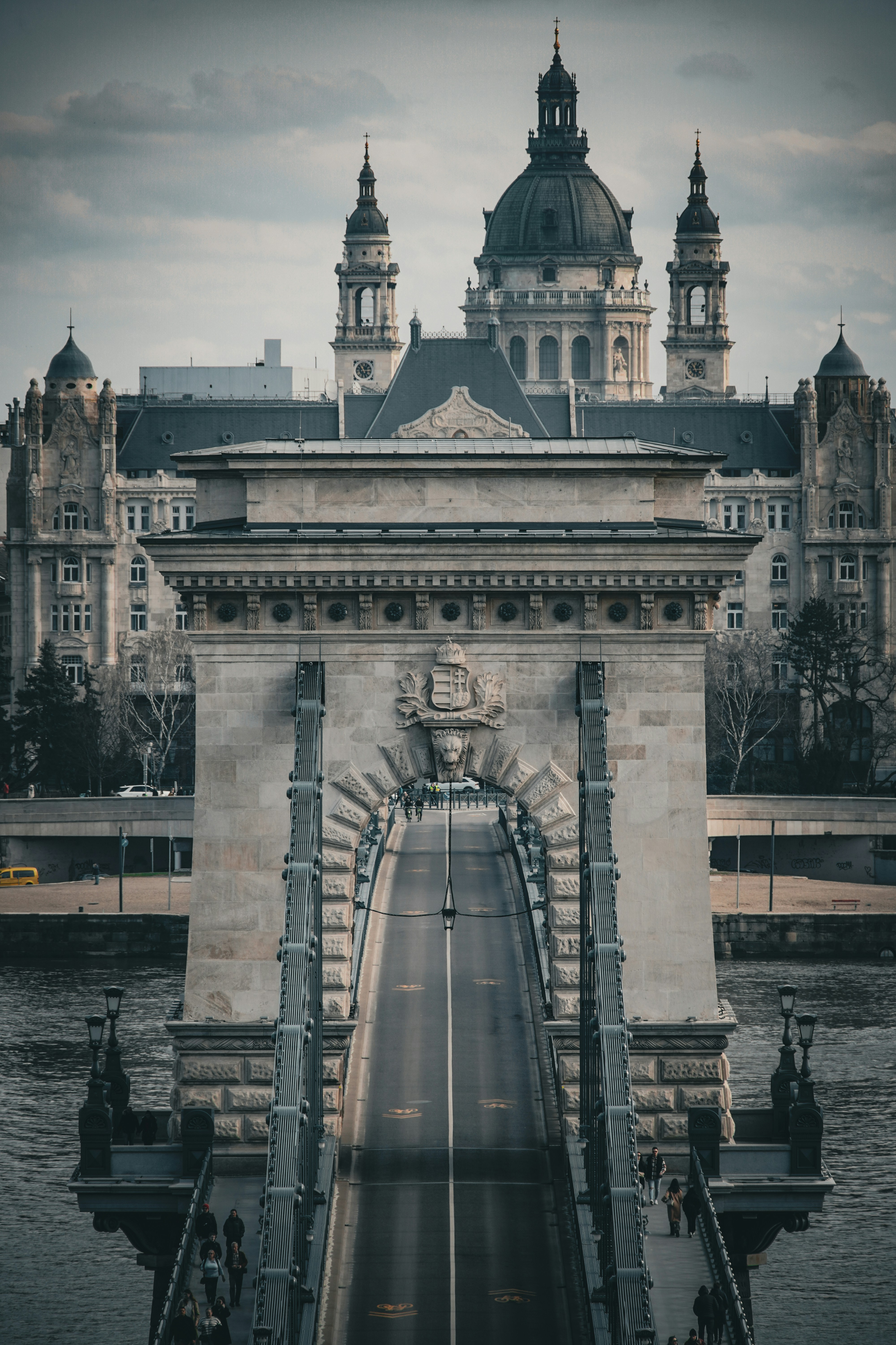 Crossing Stone and Sky: The Chain Bridge Framing Budapest's Dome