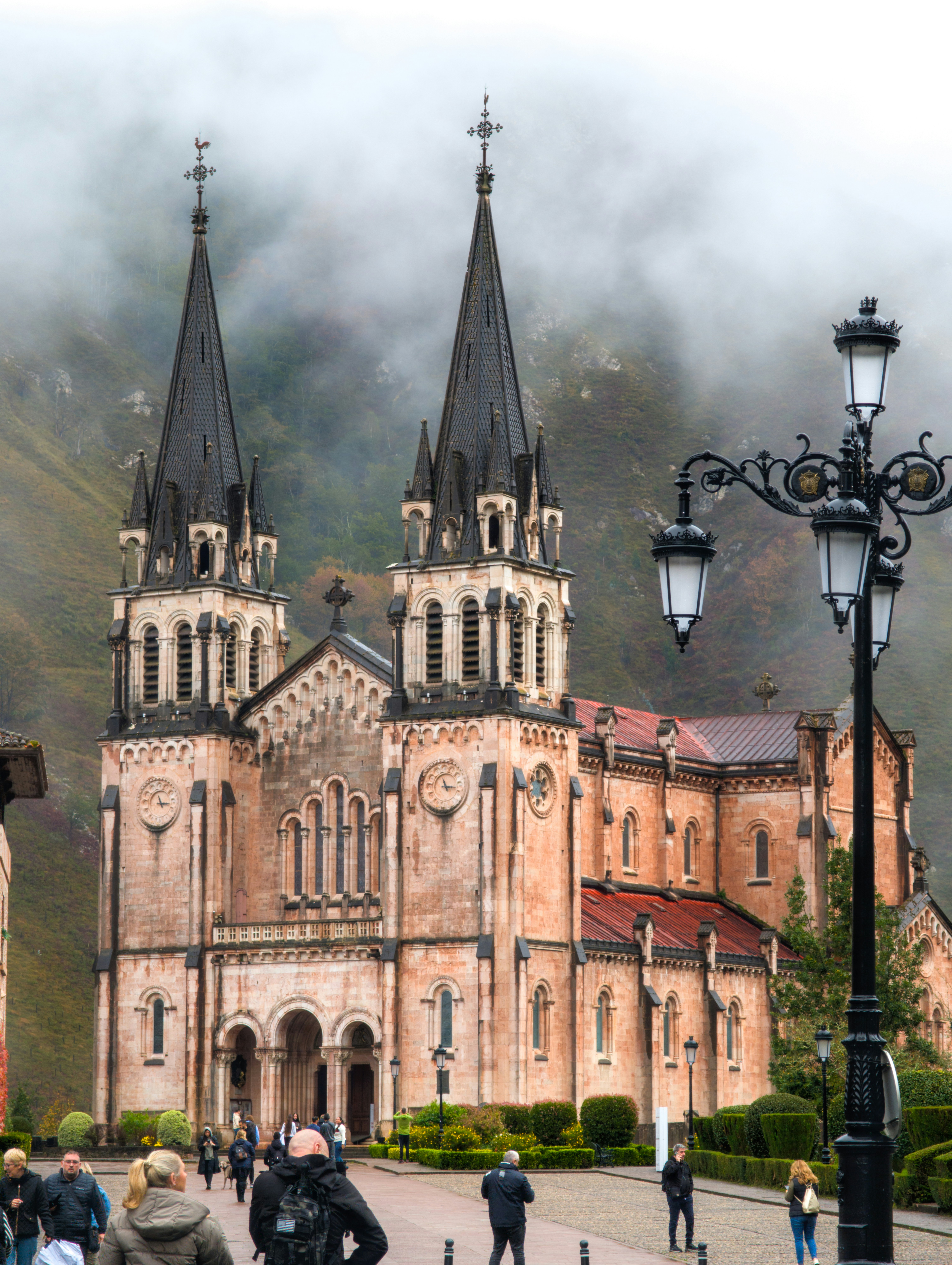 Twin Gothic Spires Piercing Alpine Mist